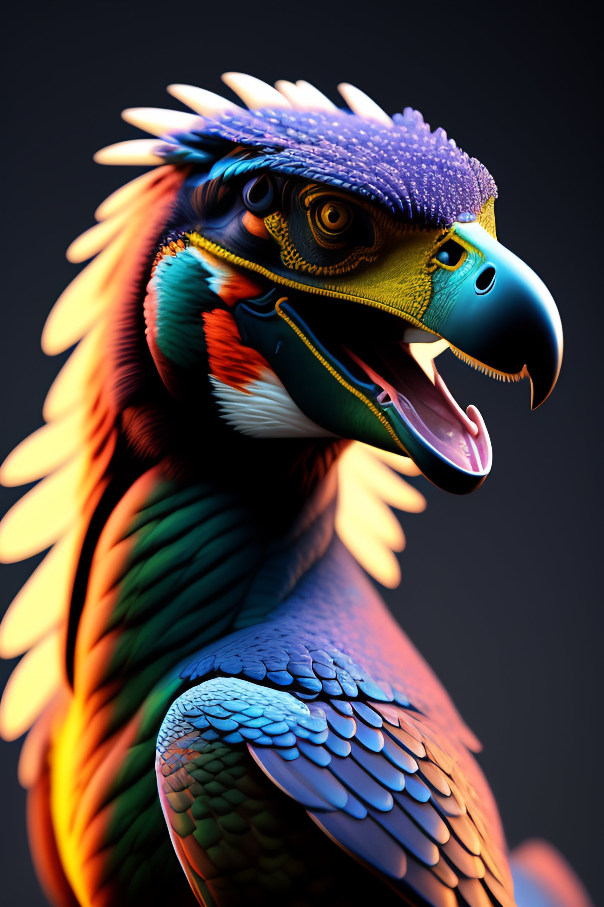 Lexica - Figure fluid of a raptor creature