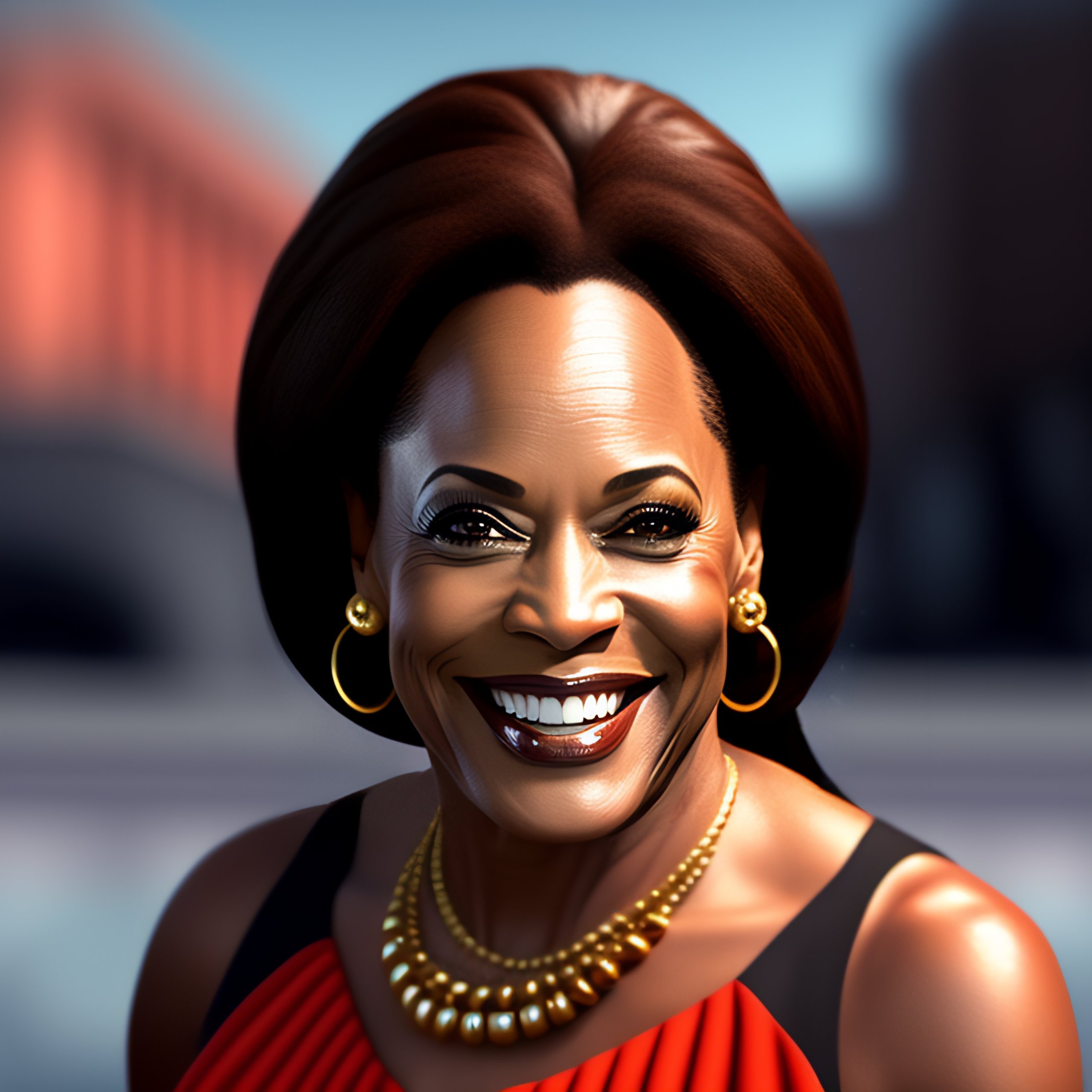 Lexica - Kamala Harris, as a hyena, evil laughter, funko realistic 3d ...