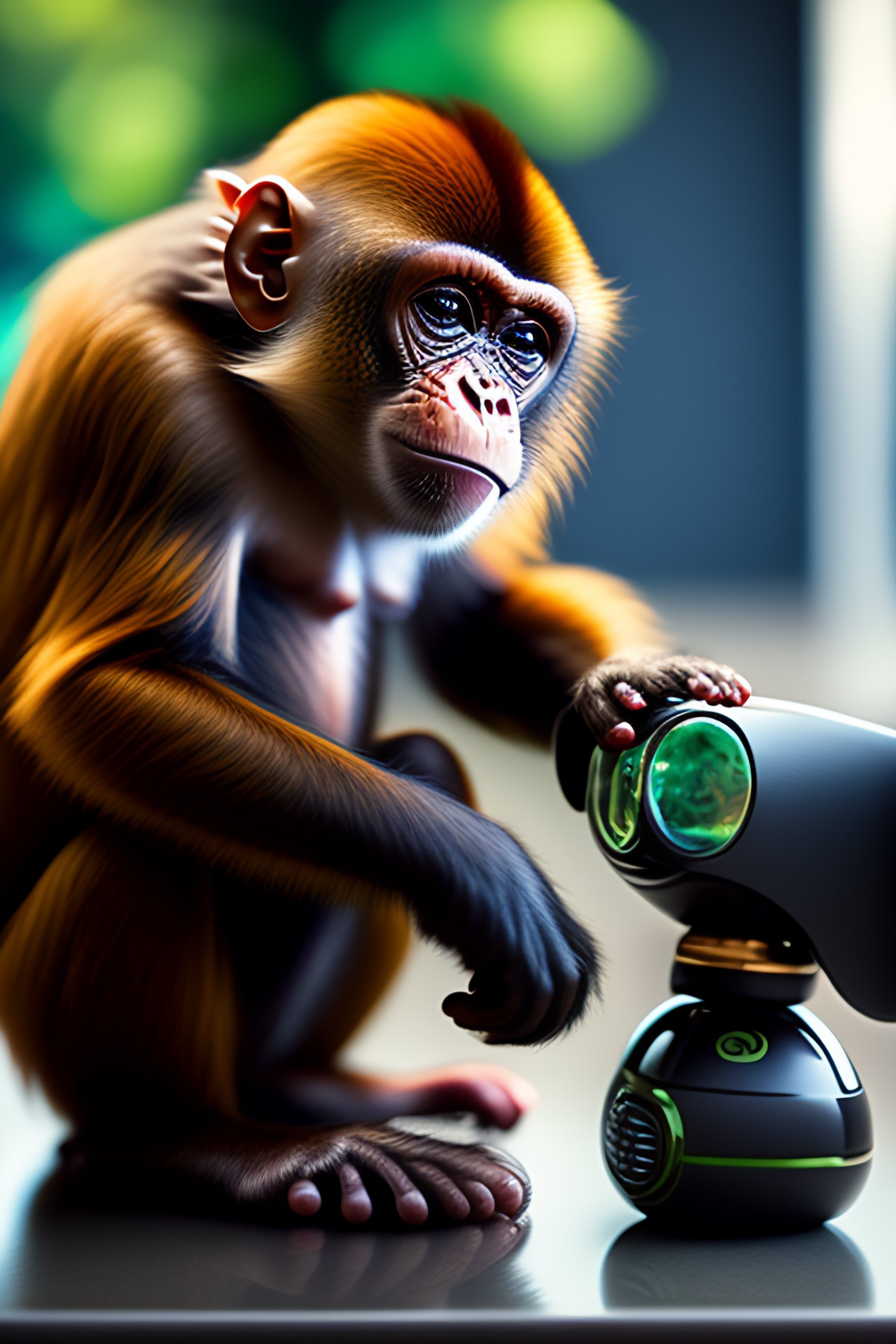 Lexica - A monkey talking with a robot