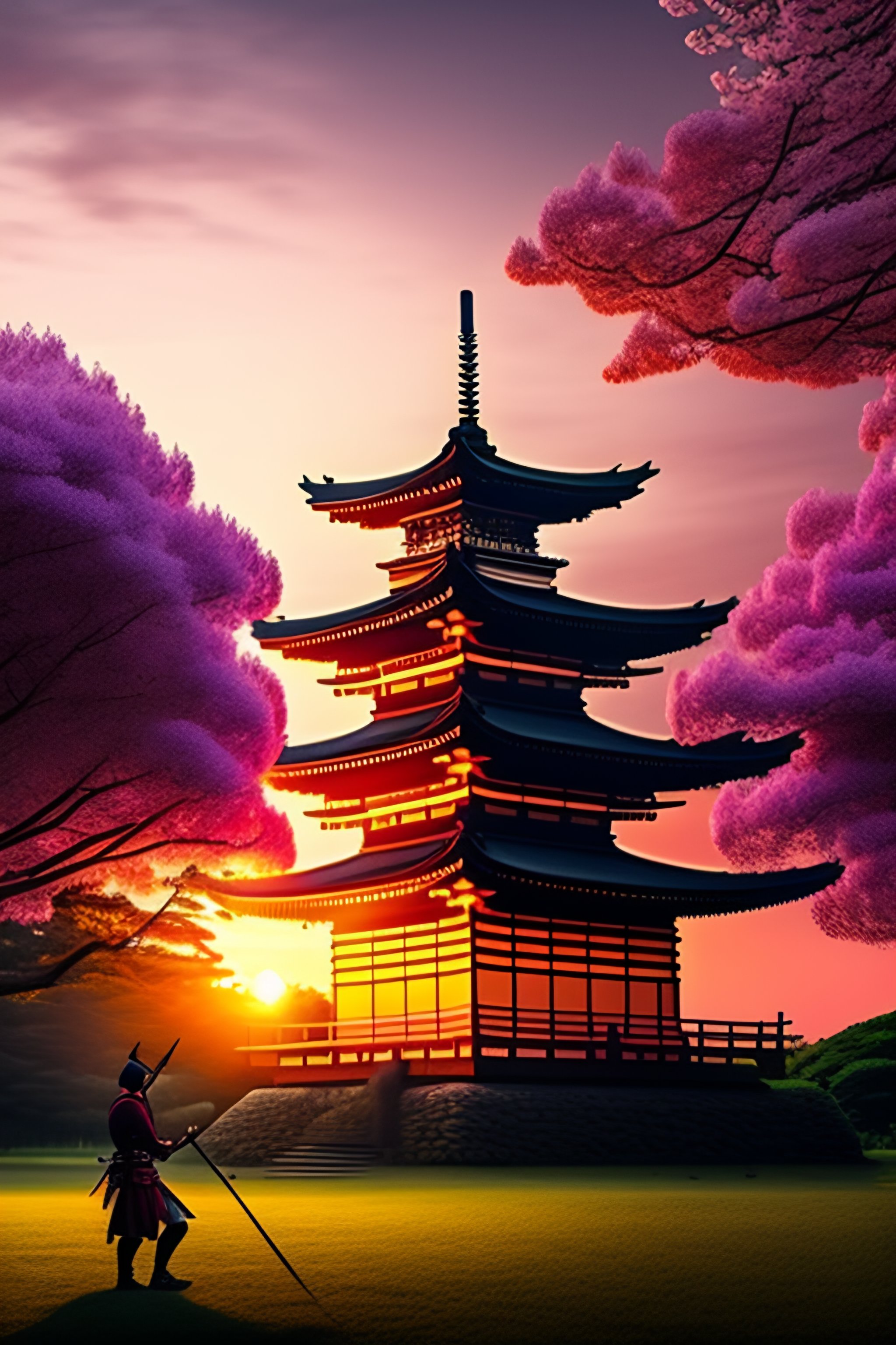 Lexica - Realistic picture of a Japanese Samurai training in nature ...