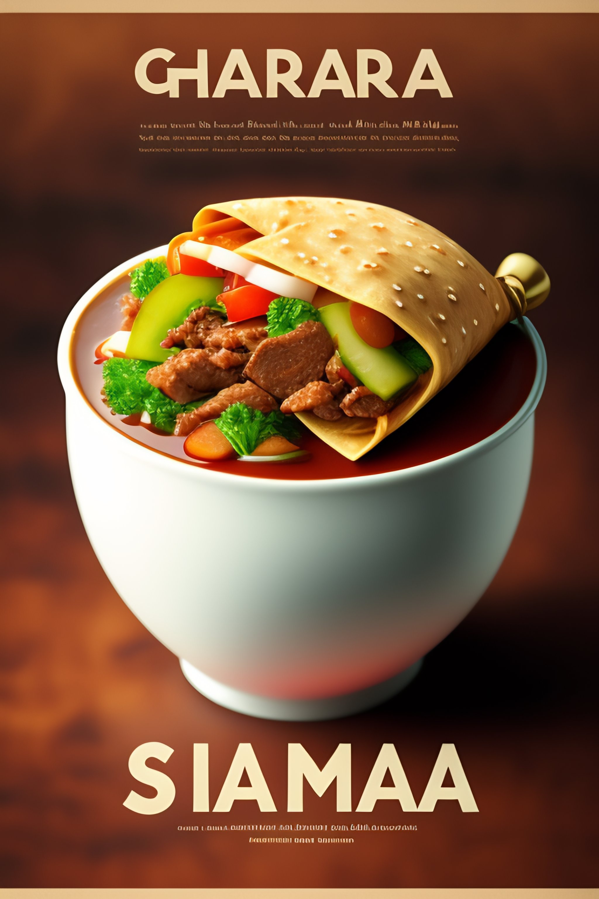 Lexica - An advertisement for an Arabic shawarma