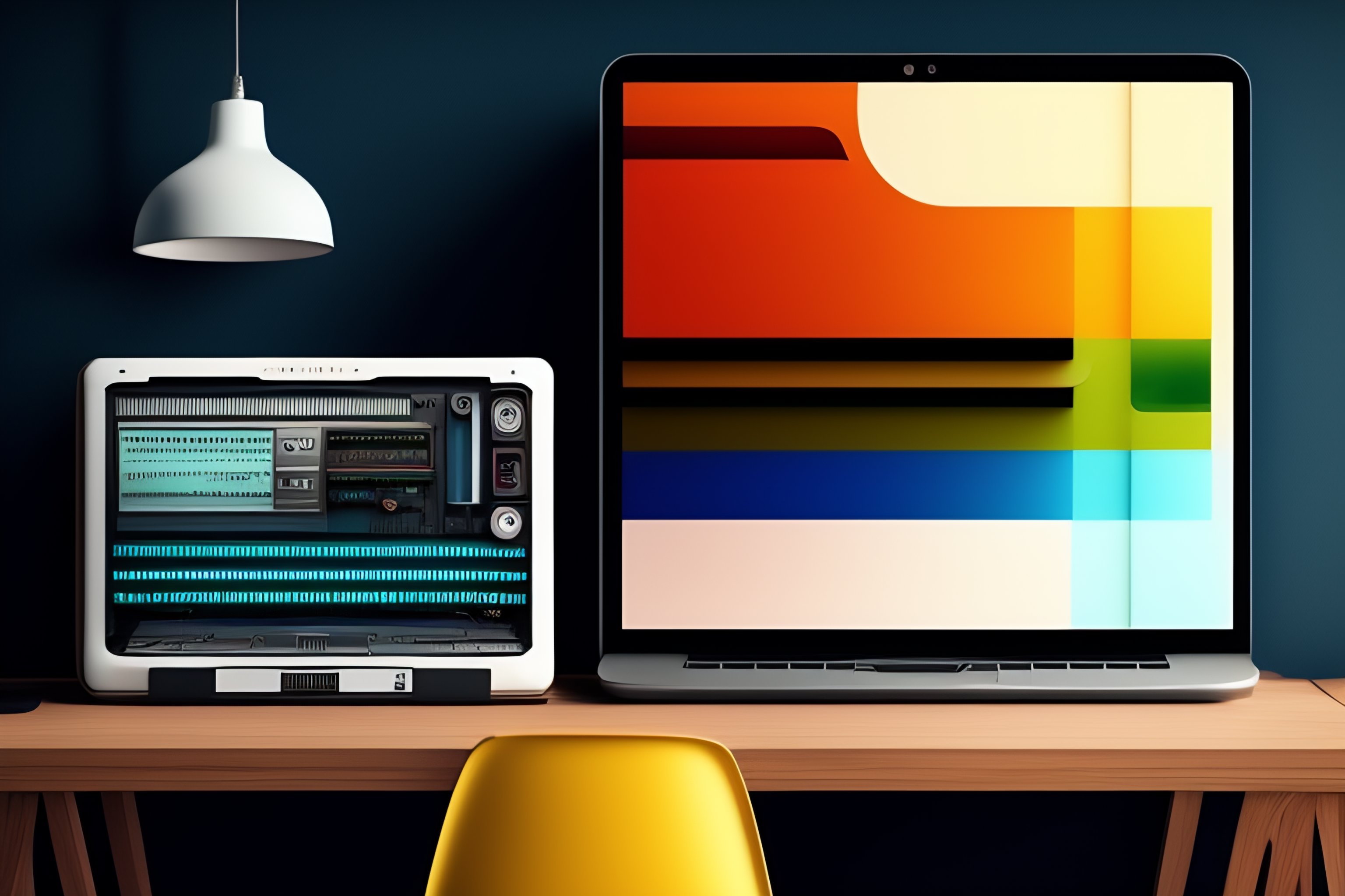 Lexica - Retro Poster, hipster programmer laptop