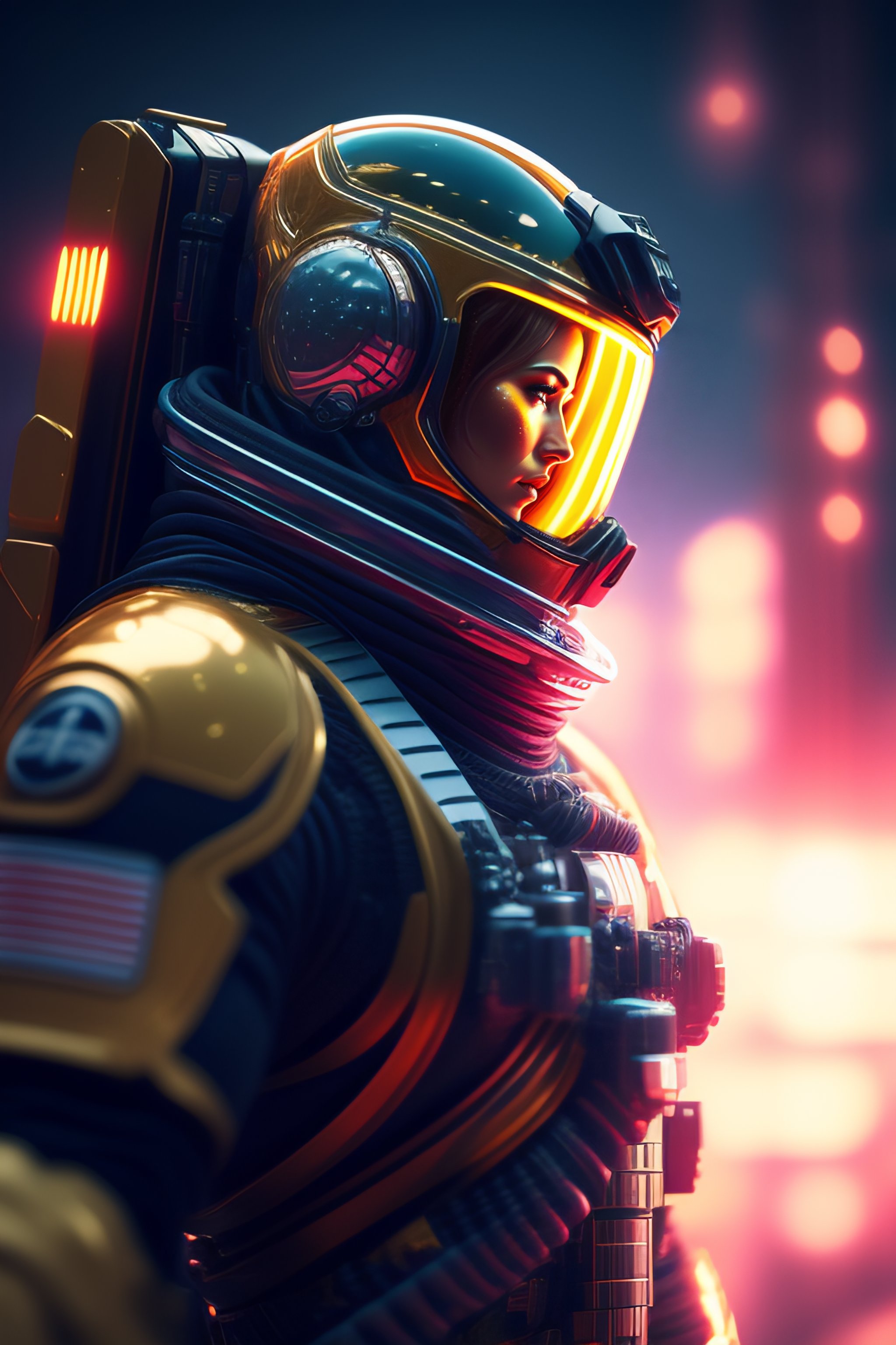 Lexica - Cyborg soldier astronaut, spce background, brutal, epic ...