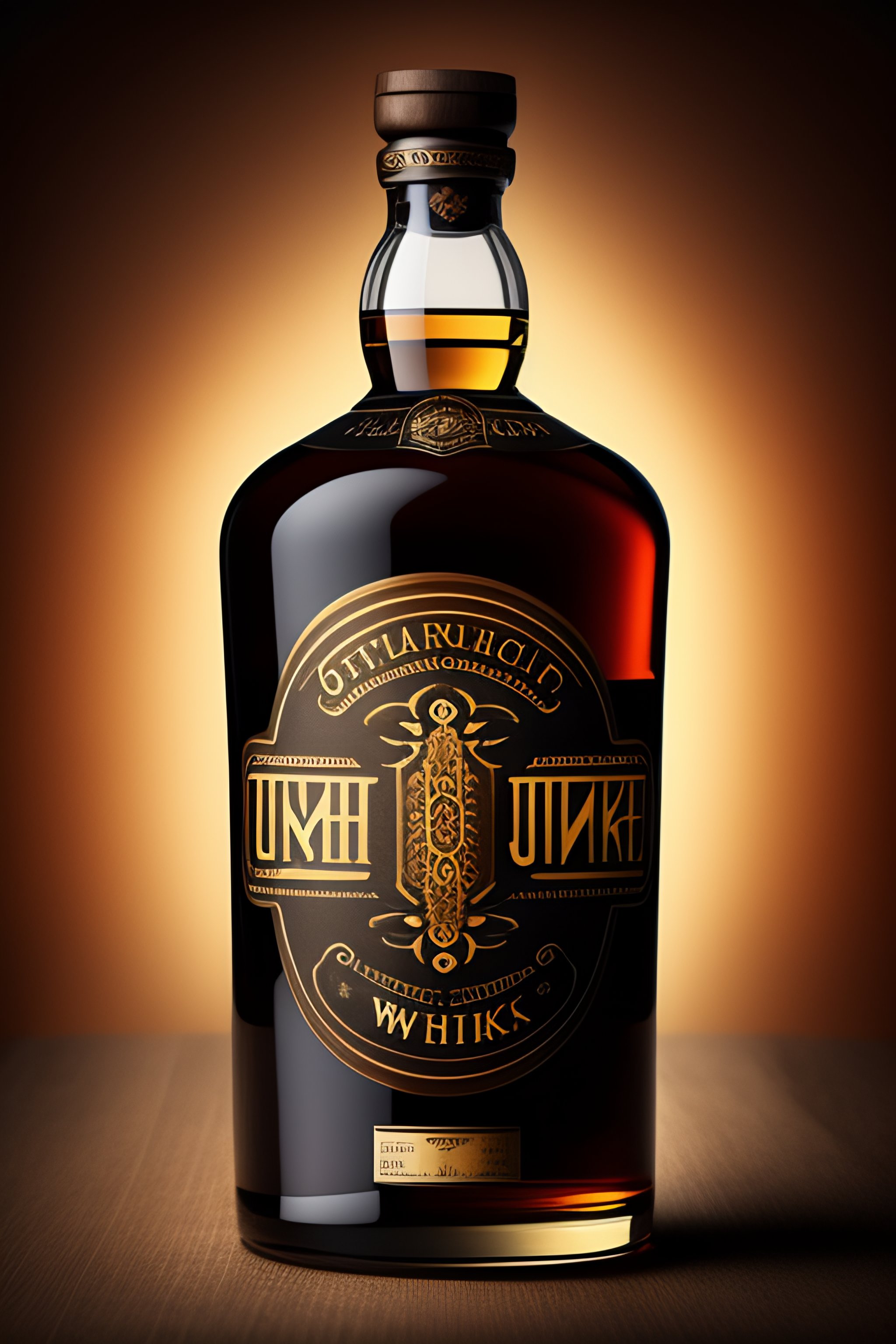 Lexica - Steampunk modern whiskey label design
