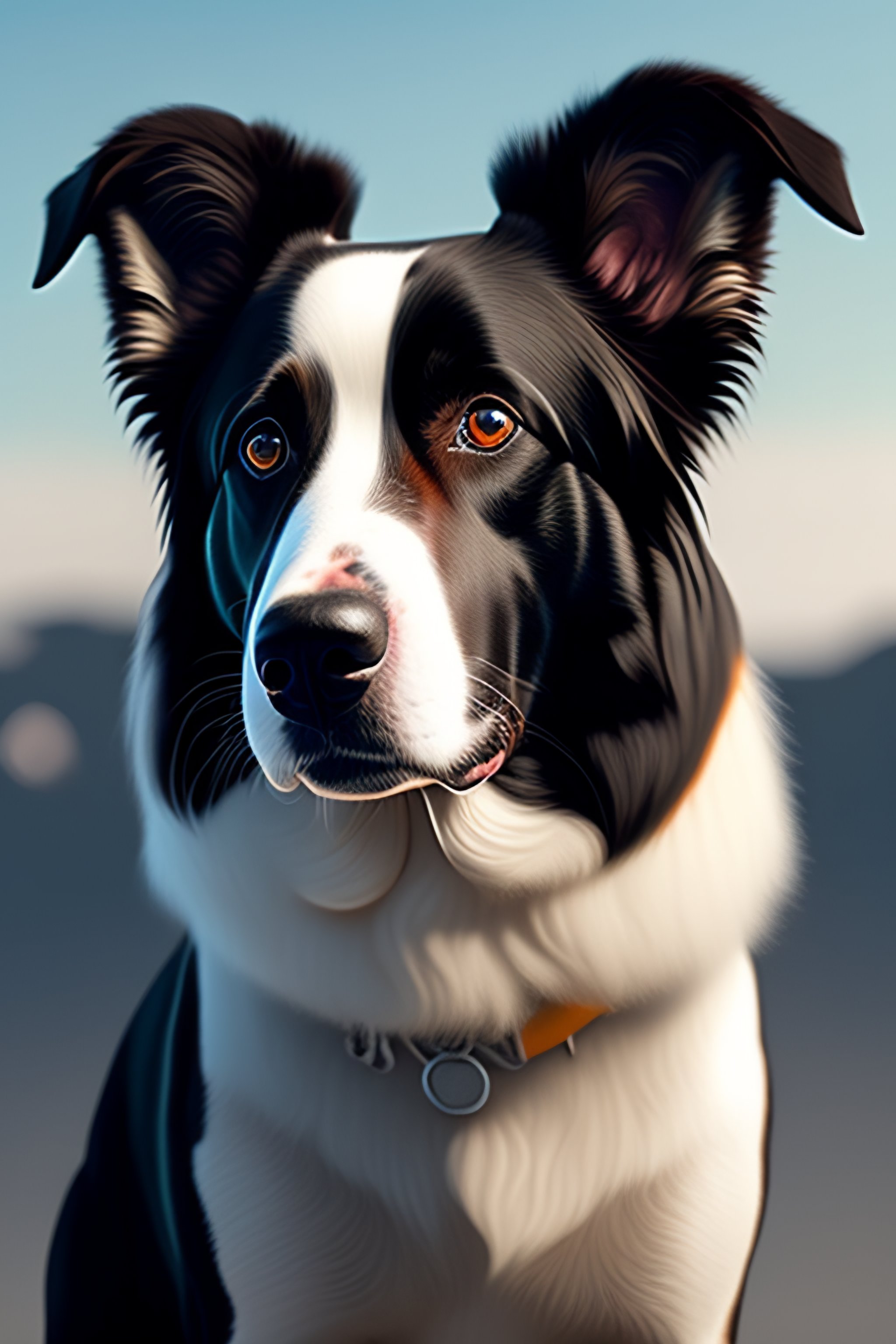 Lexica - Perro border collie, Trending on Artstation, Hiroaki Tsutsumi style