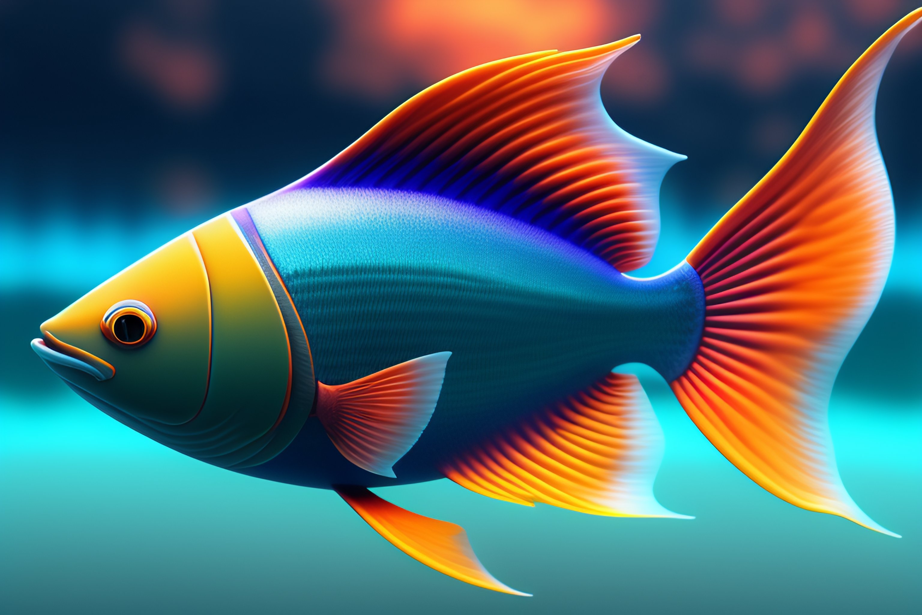 Lexica - Futuristic fish in the ocean, cyberpunk style, realism, 4k ...