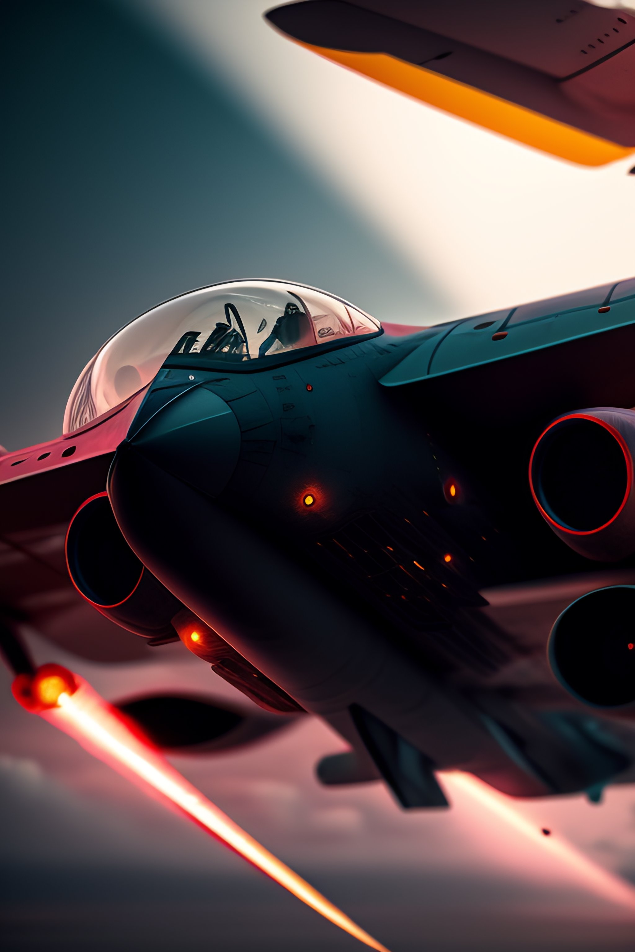 Lexica - Fighter pilot jet on the cockpit ,cyberpunk first person ...