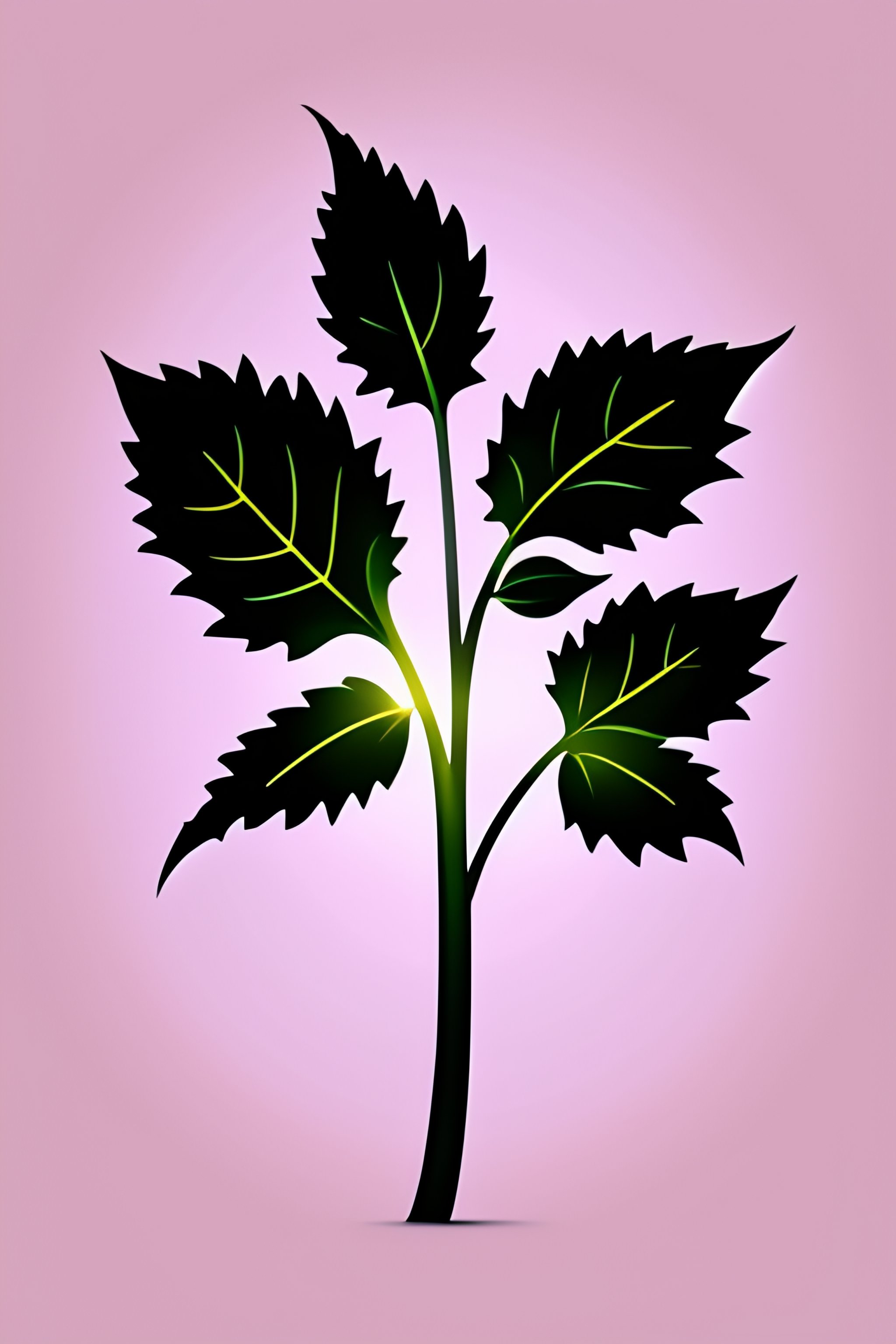 Lexica - Nettle short plant simple shape black only vector icon