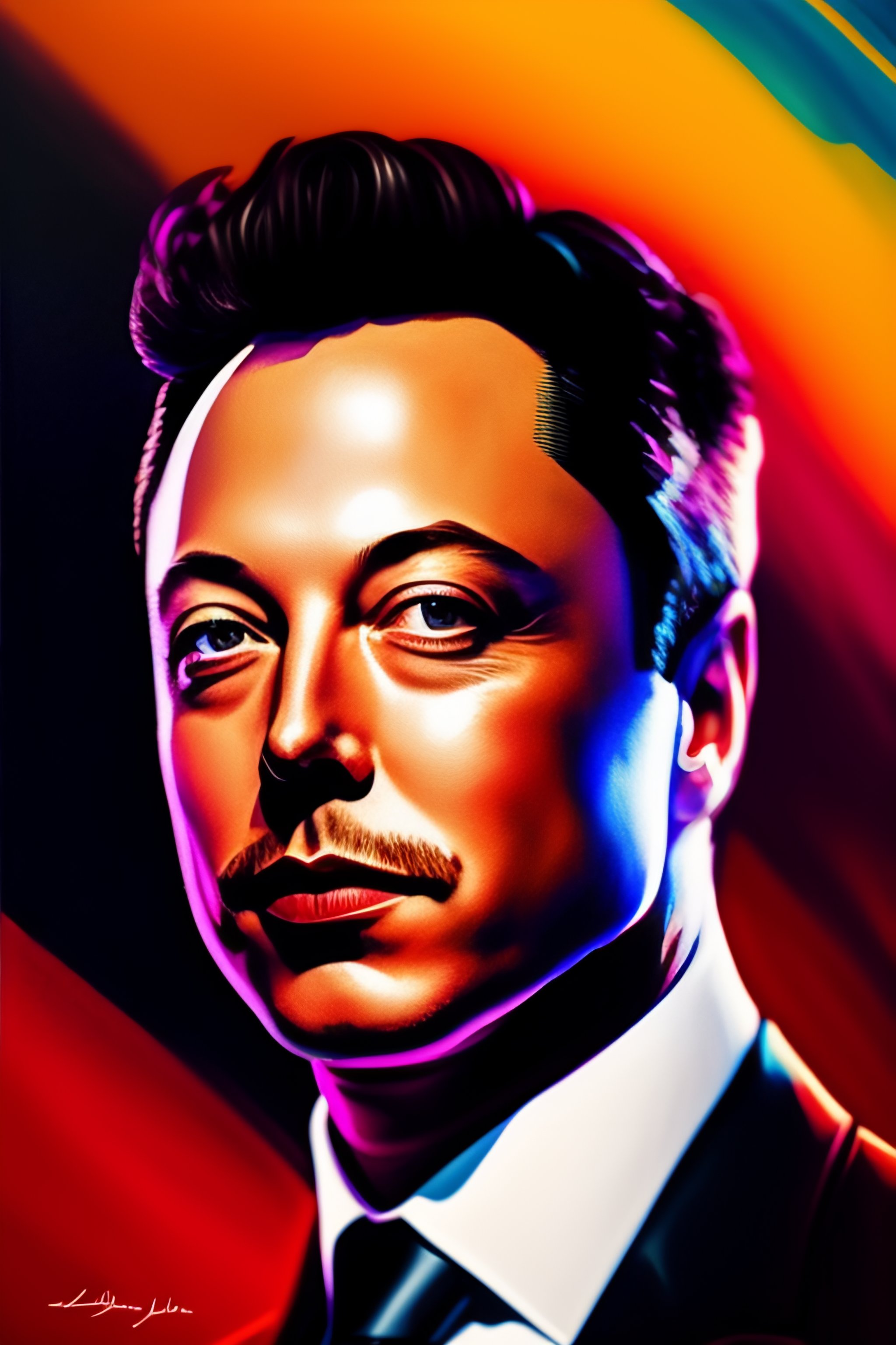 Lexica - High quality painting portrait of Elon Musk by DavidJanssen ...