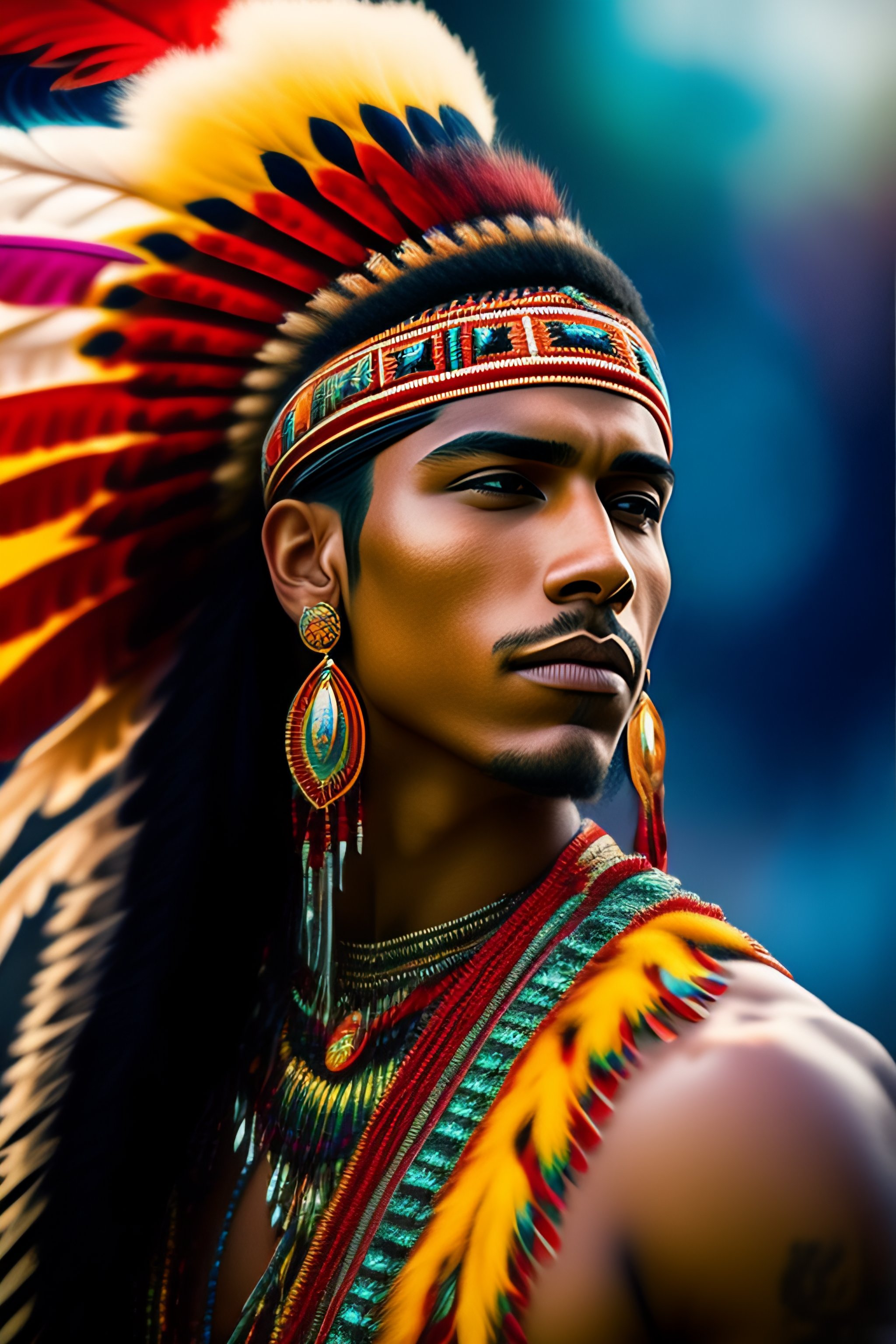 Lexica - Abstract detailed picture of a dancing american indian ...