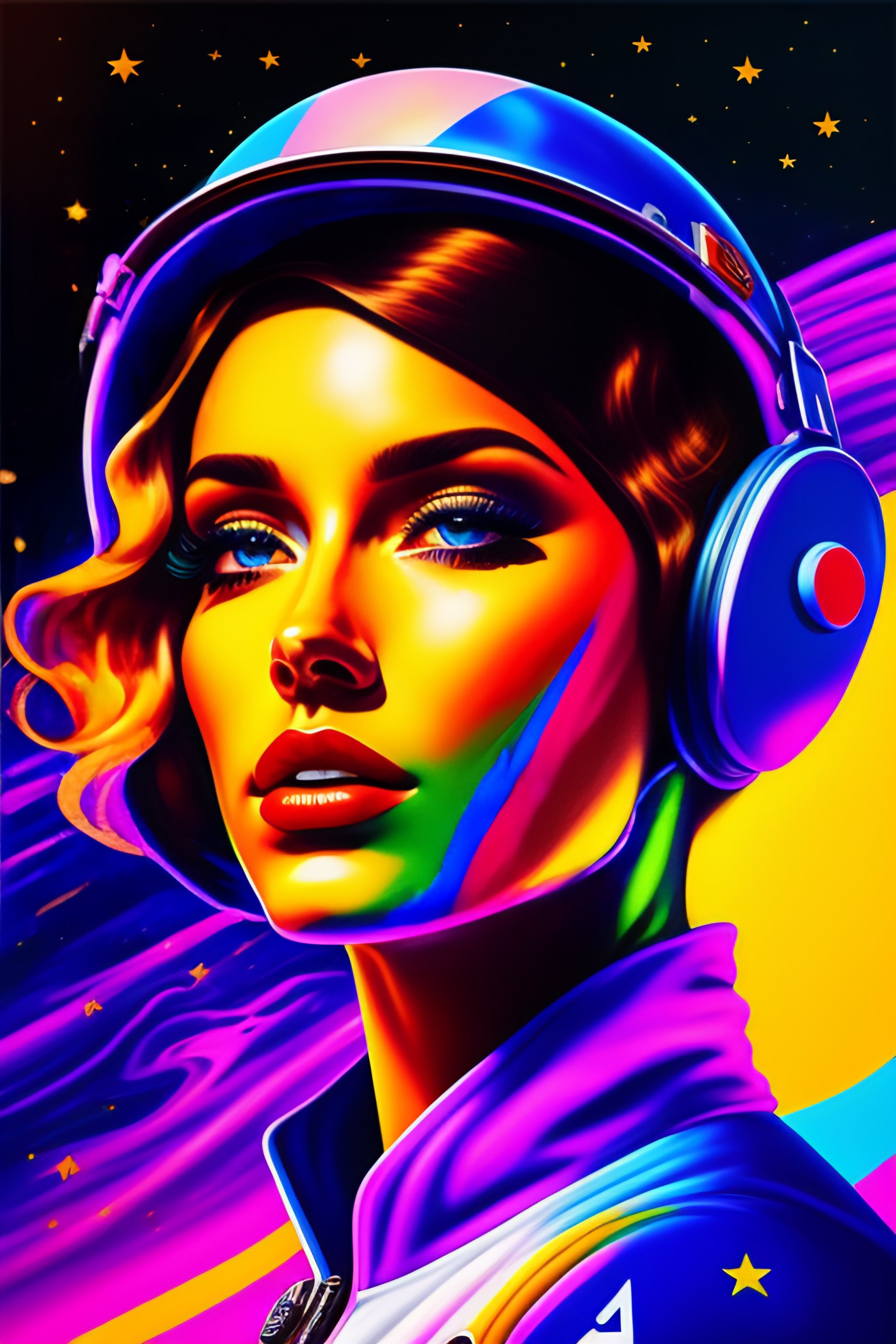 Lexica - Artistic, colorful, paint dripping everywhere, face melting ...