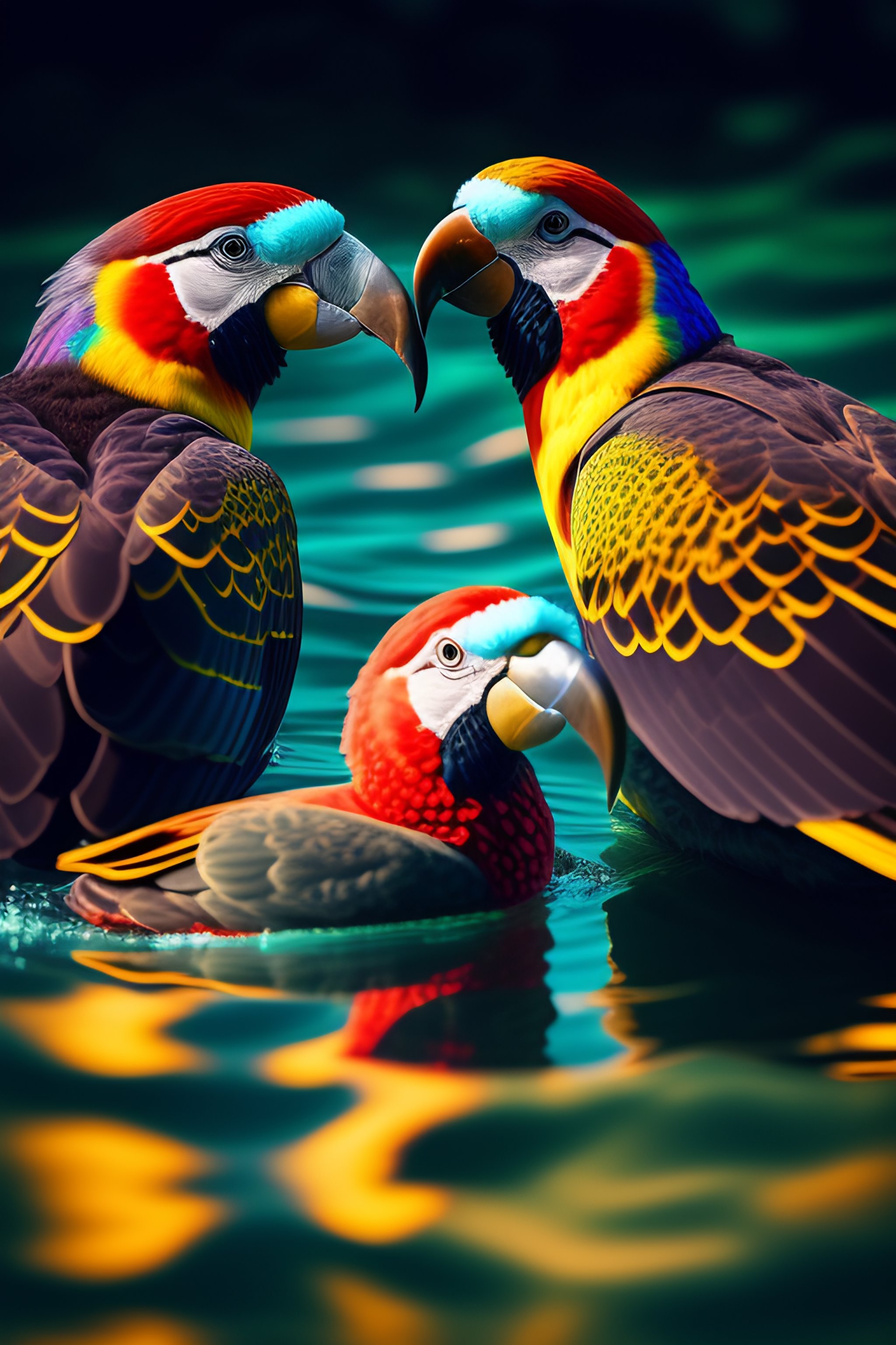 Lexica - Swiming parrots
