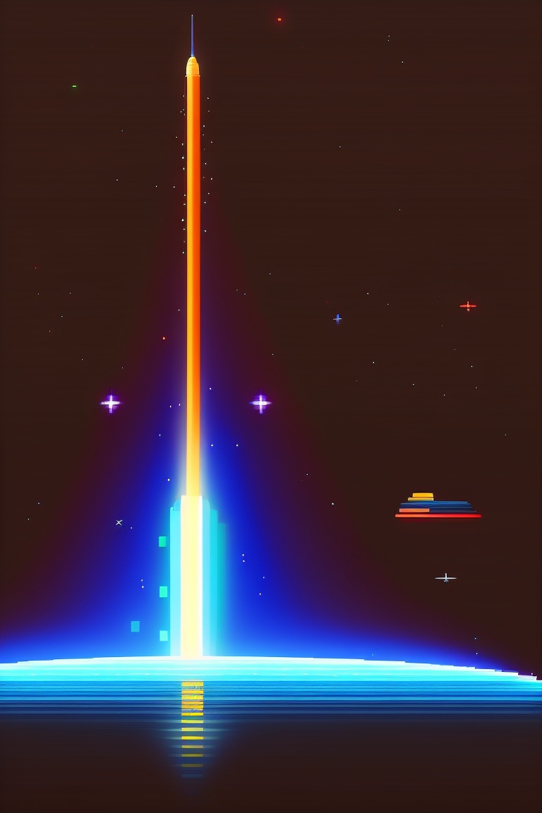 Lexica - Vertical Space Shooter Background, pixel art, stars, black ...