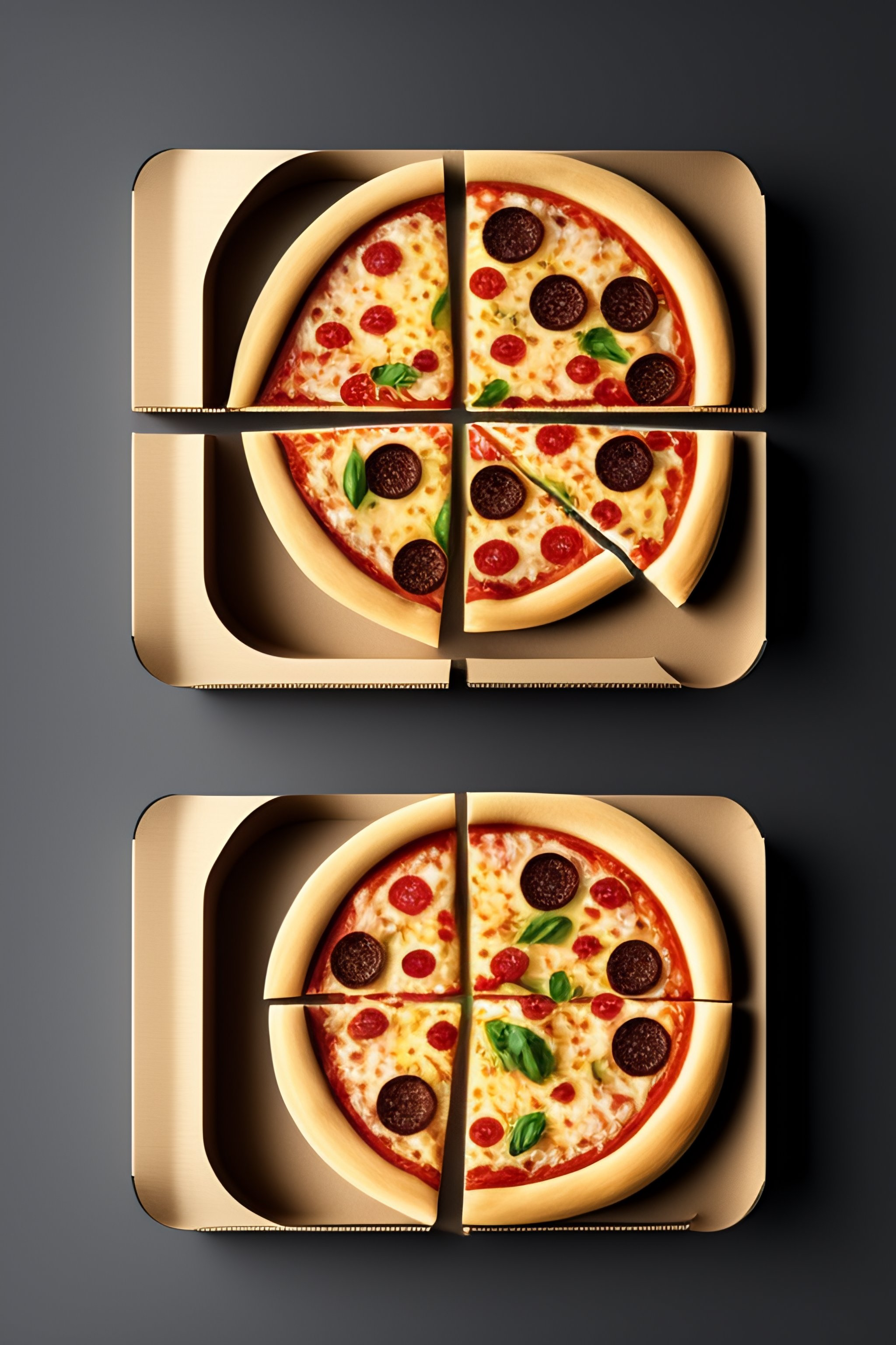 Lexica - Pizza box design for square shaped pizza