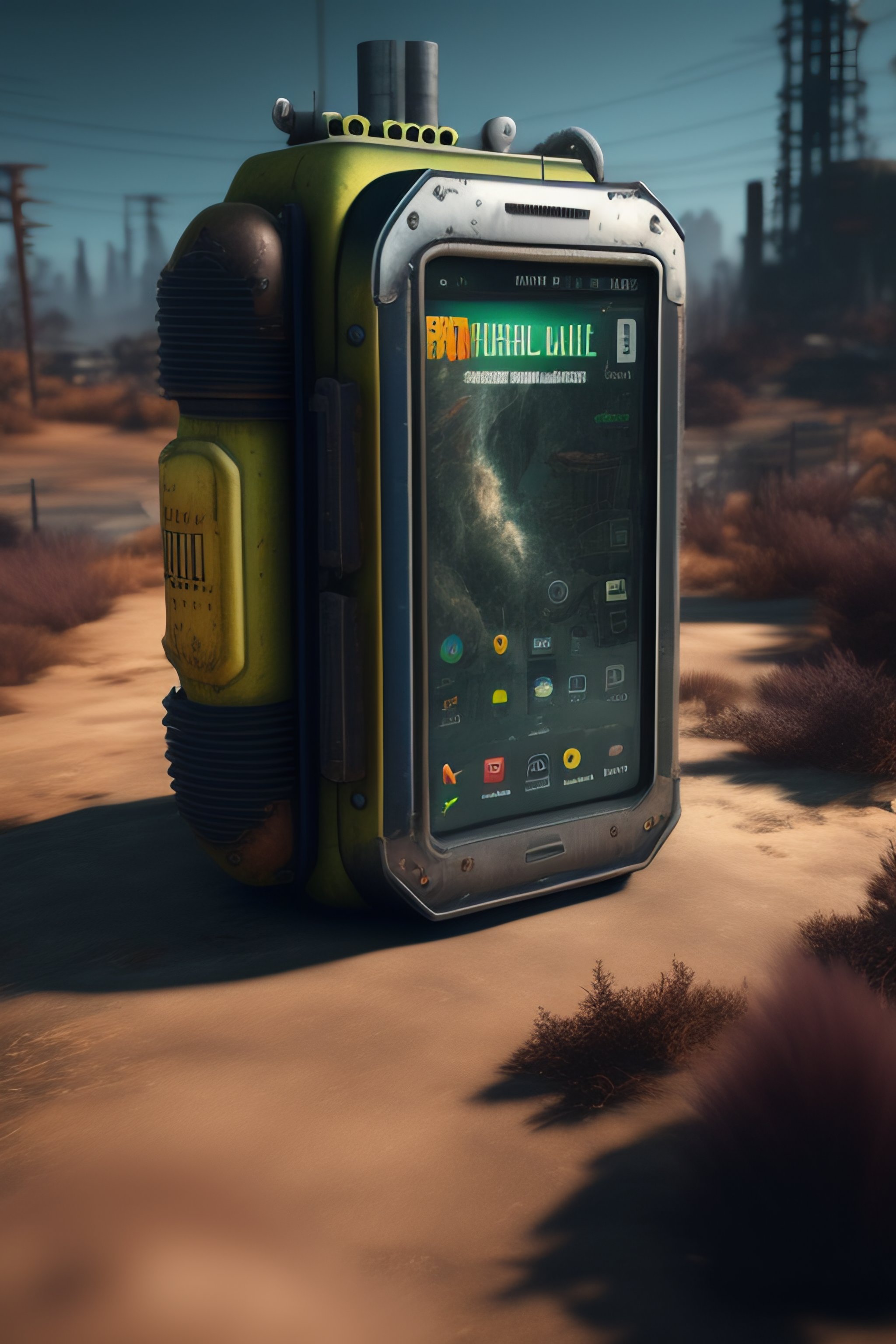 Lexica - An extremely complex Fallout 4 Mobile phone, Waste punk, gray