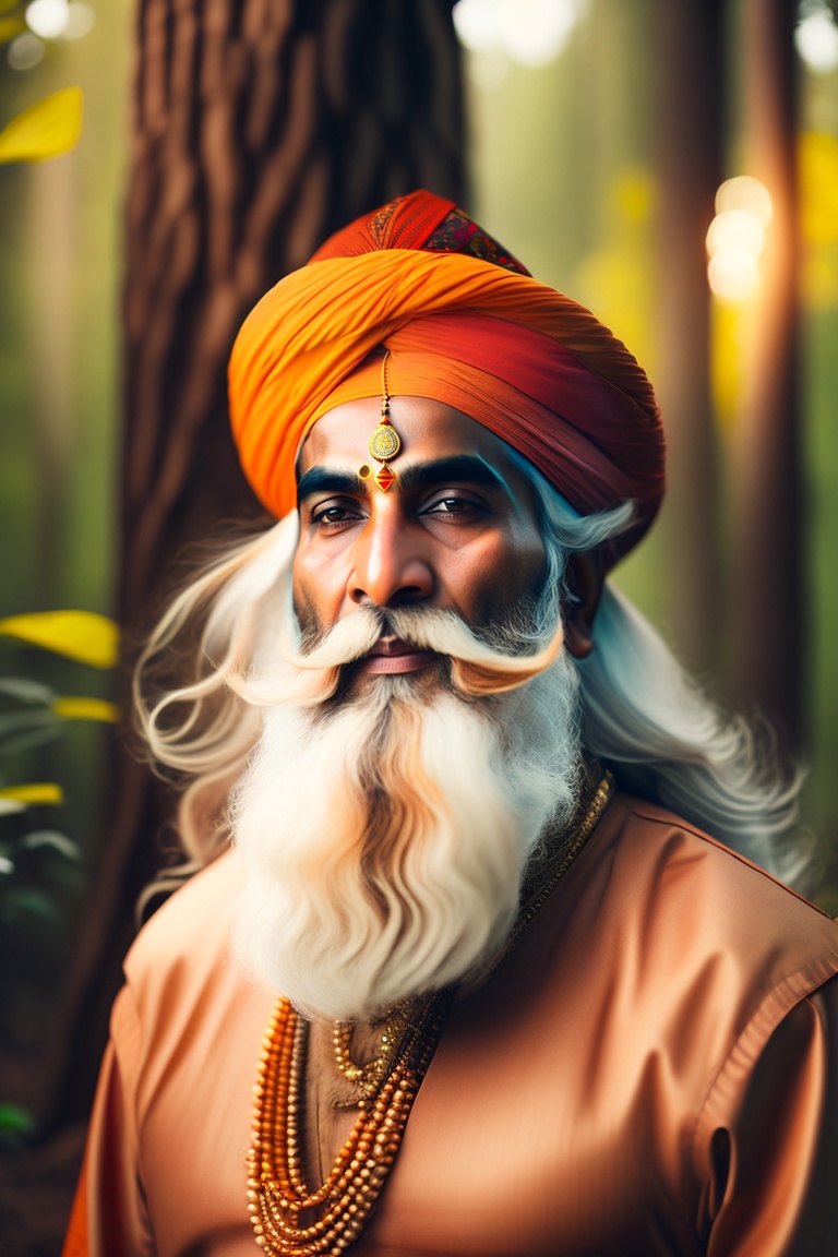 Lexica - Indian hindu dharm sadhu white long beard looking his front ...