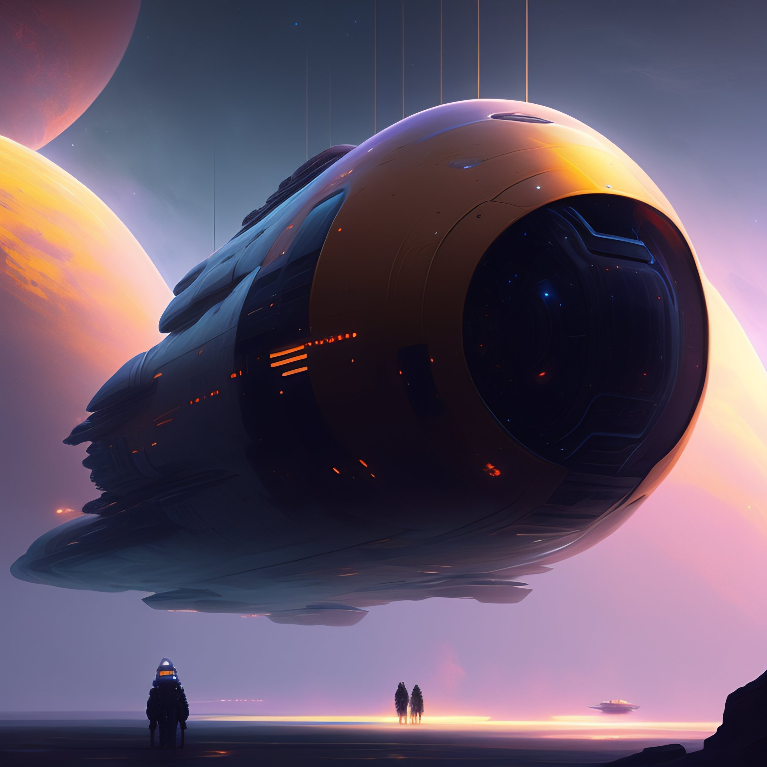 Lexica - A scifi deep space ship by greg rutkowski