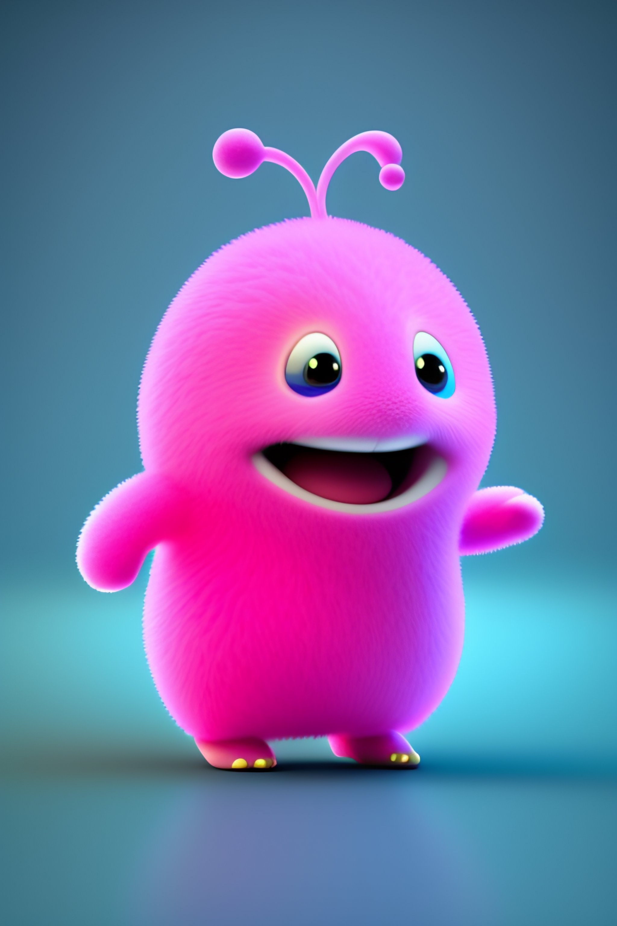 Lexica - 3d render of cute pink happy creature in astro suit by pixar ...