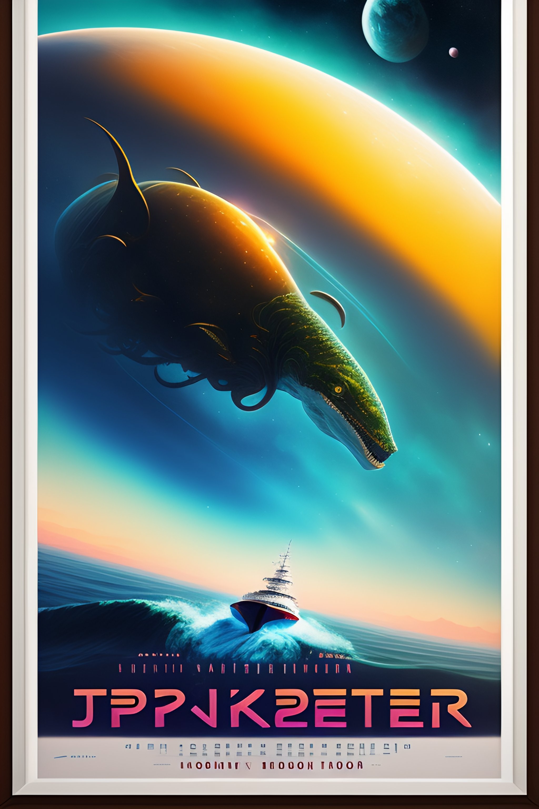 Lexica - Space kraken attacking cruiseship in space, movie poster