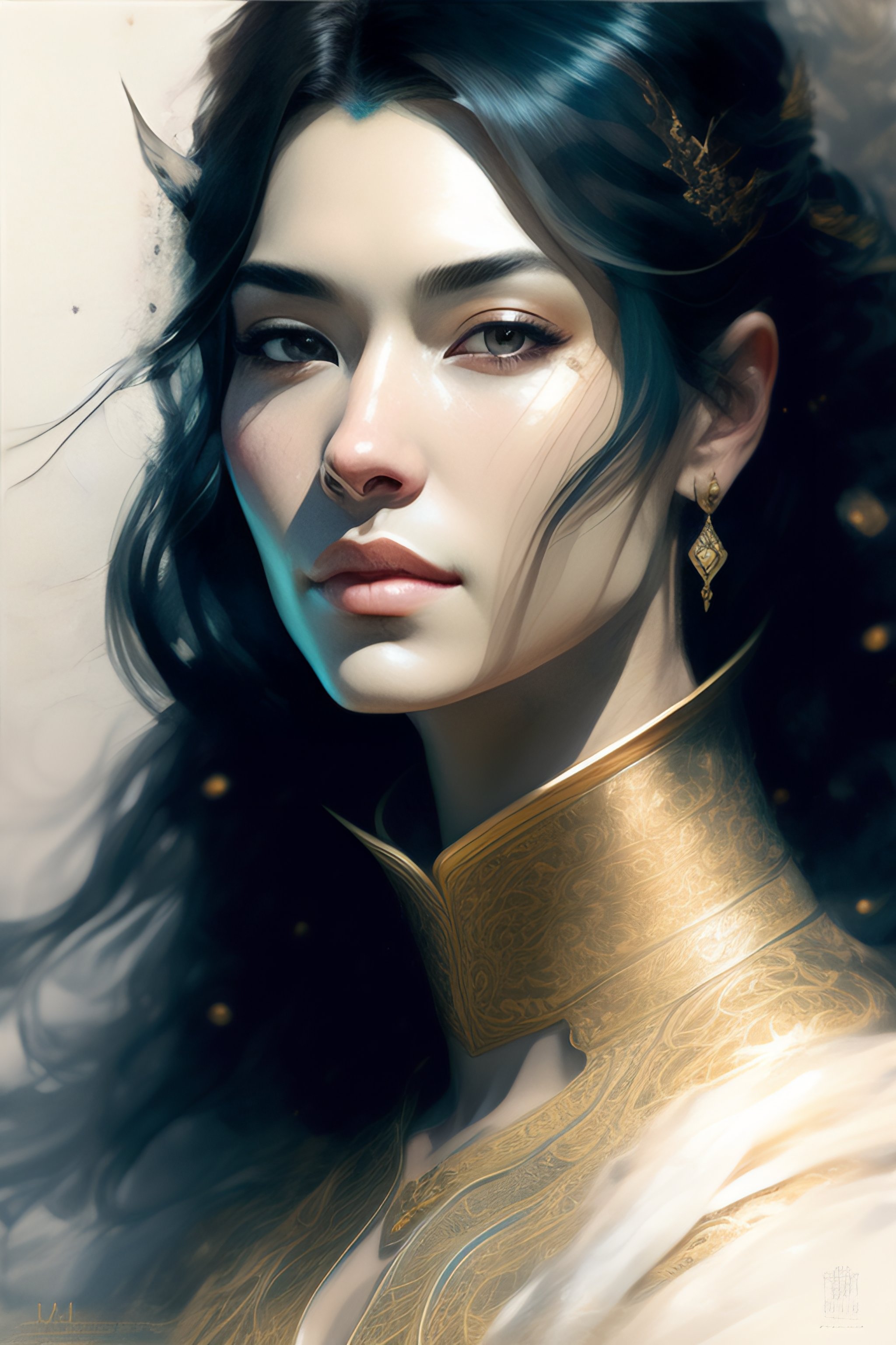 Lexica - Portrait of melina from elden - ring, pen and ink, intricate ...