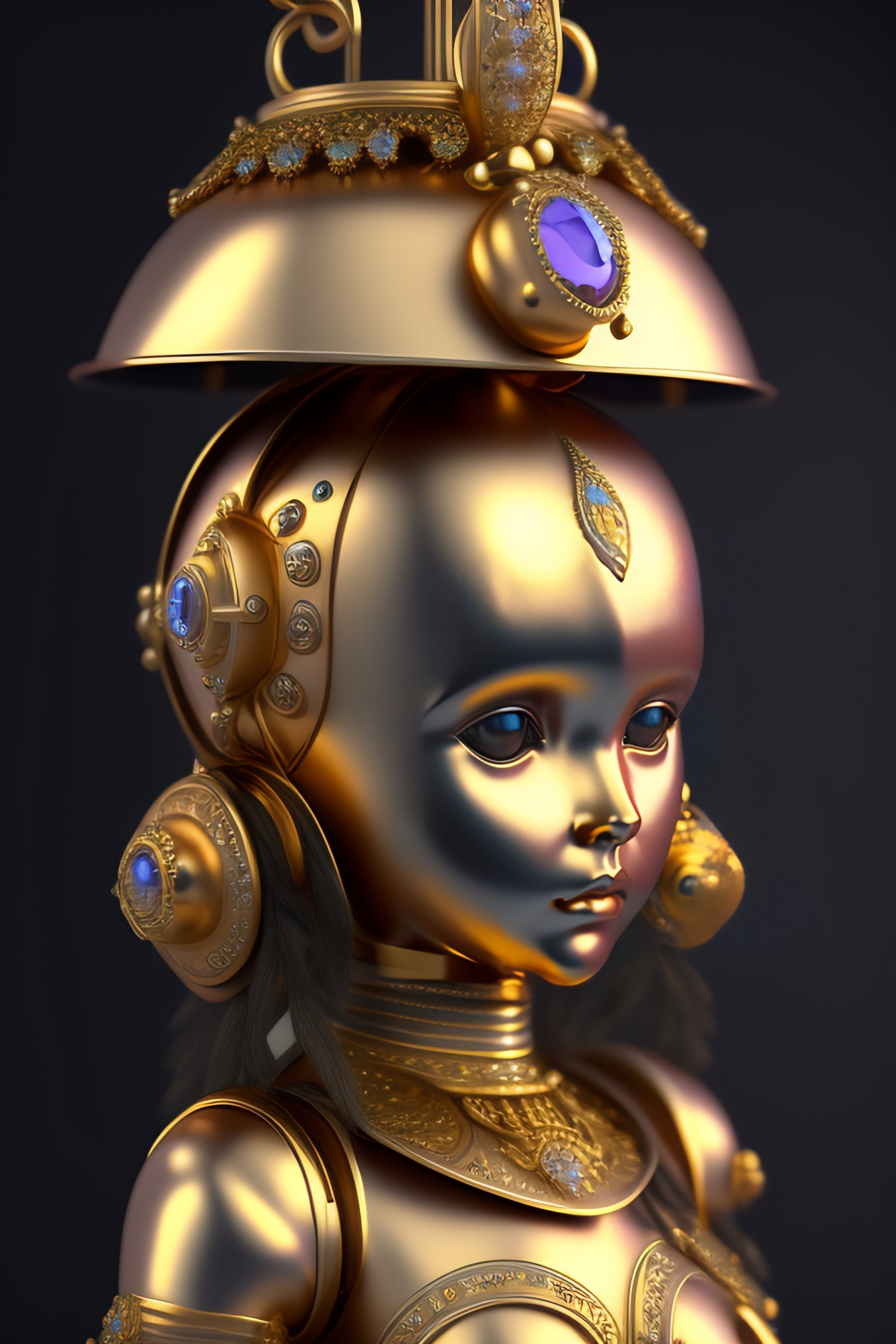 Lexica - Hyperrealistic neo - rococo steampunk minimal Humanoid robot ...