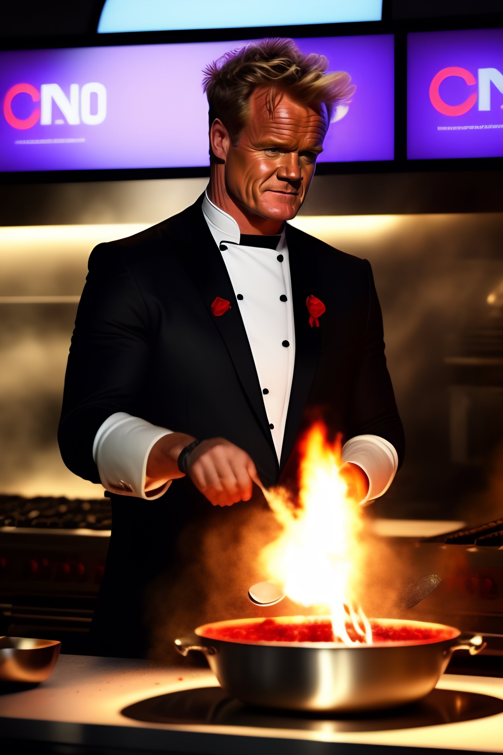 Lexica - Gordon Ramsey cooking the devil