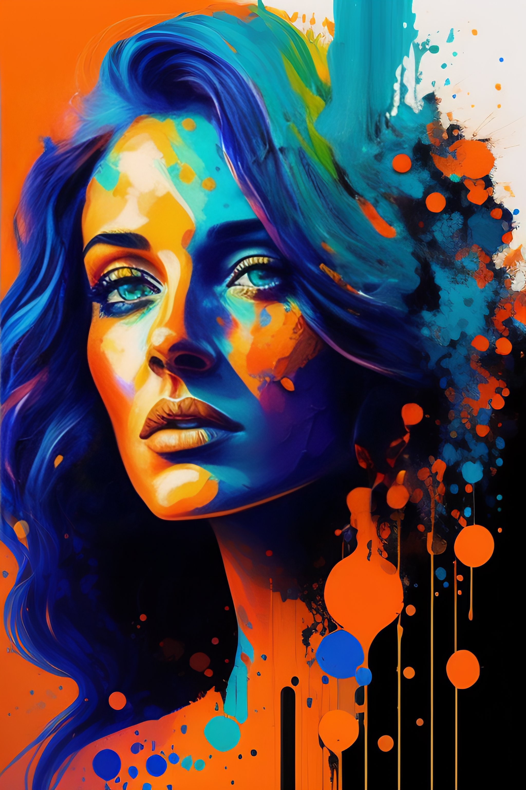 Colorful Painting Of A Girl