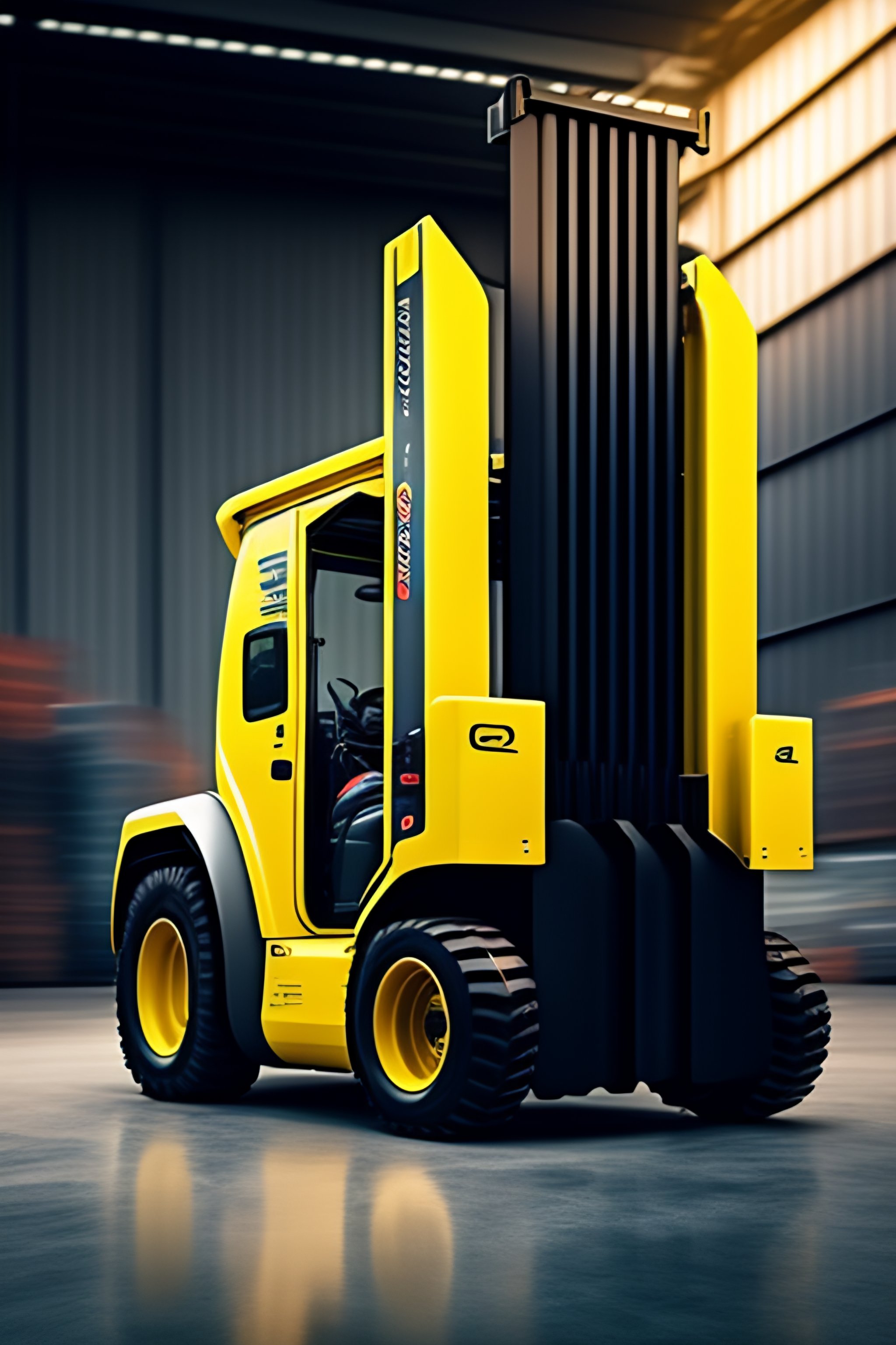 Lexica - Picture of a forklift truck: Futuristic, advanced design ...