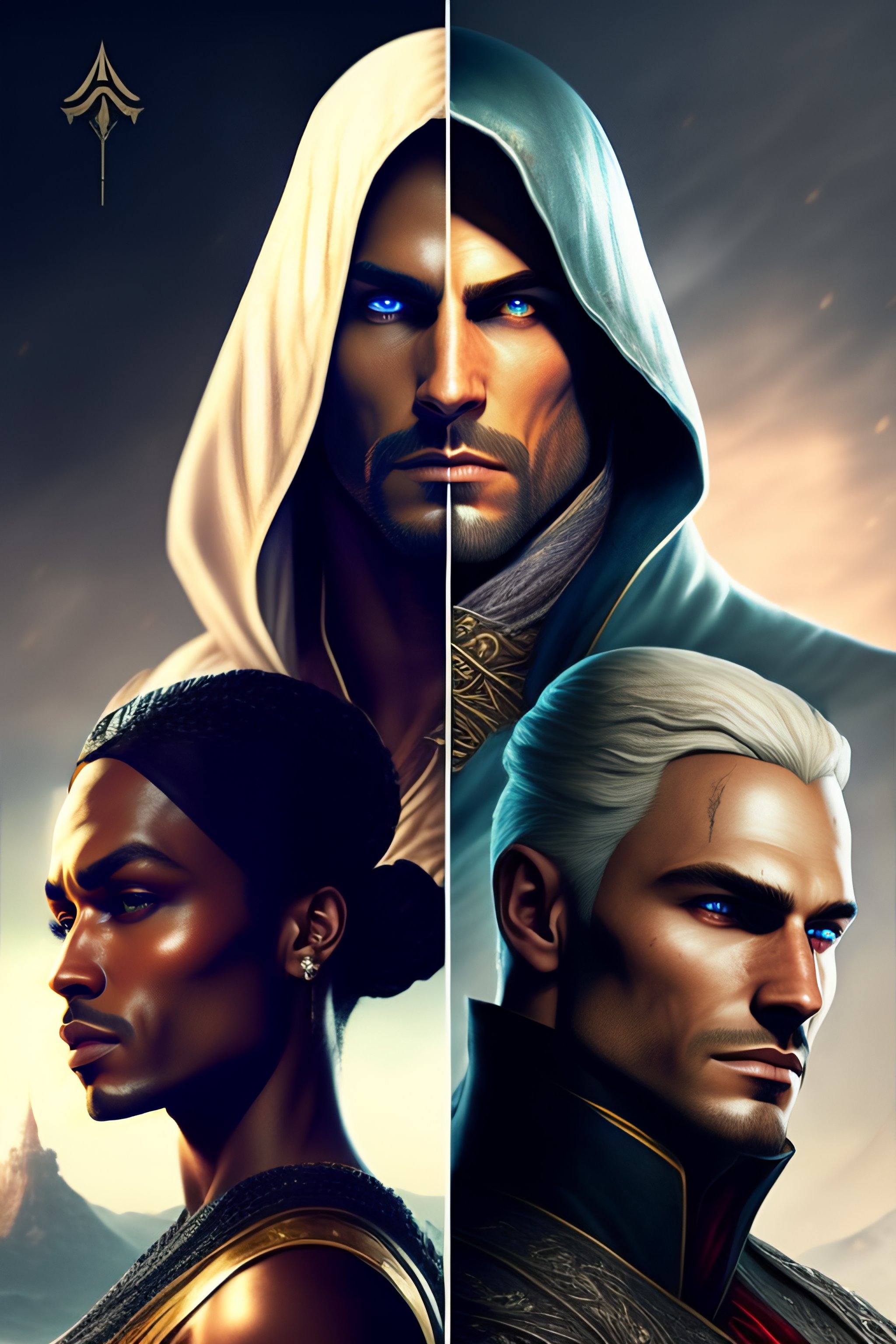 Lexica - Assassin's creed, The witcher, blond, yeux bleux, homme