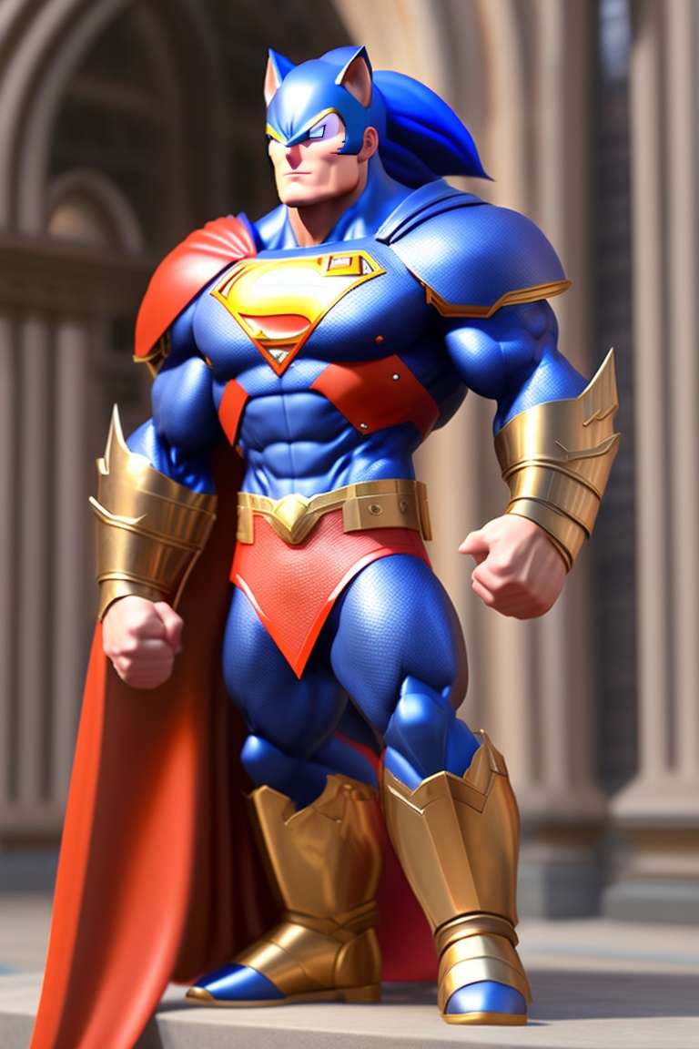 Lexica - Sonic the Hedgehog is being placed on top of Superman, and he ...