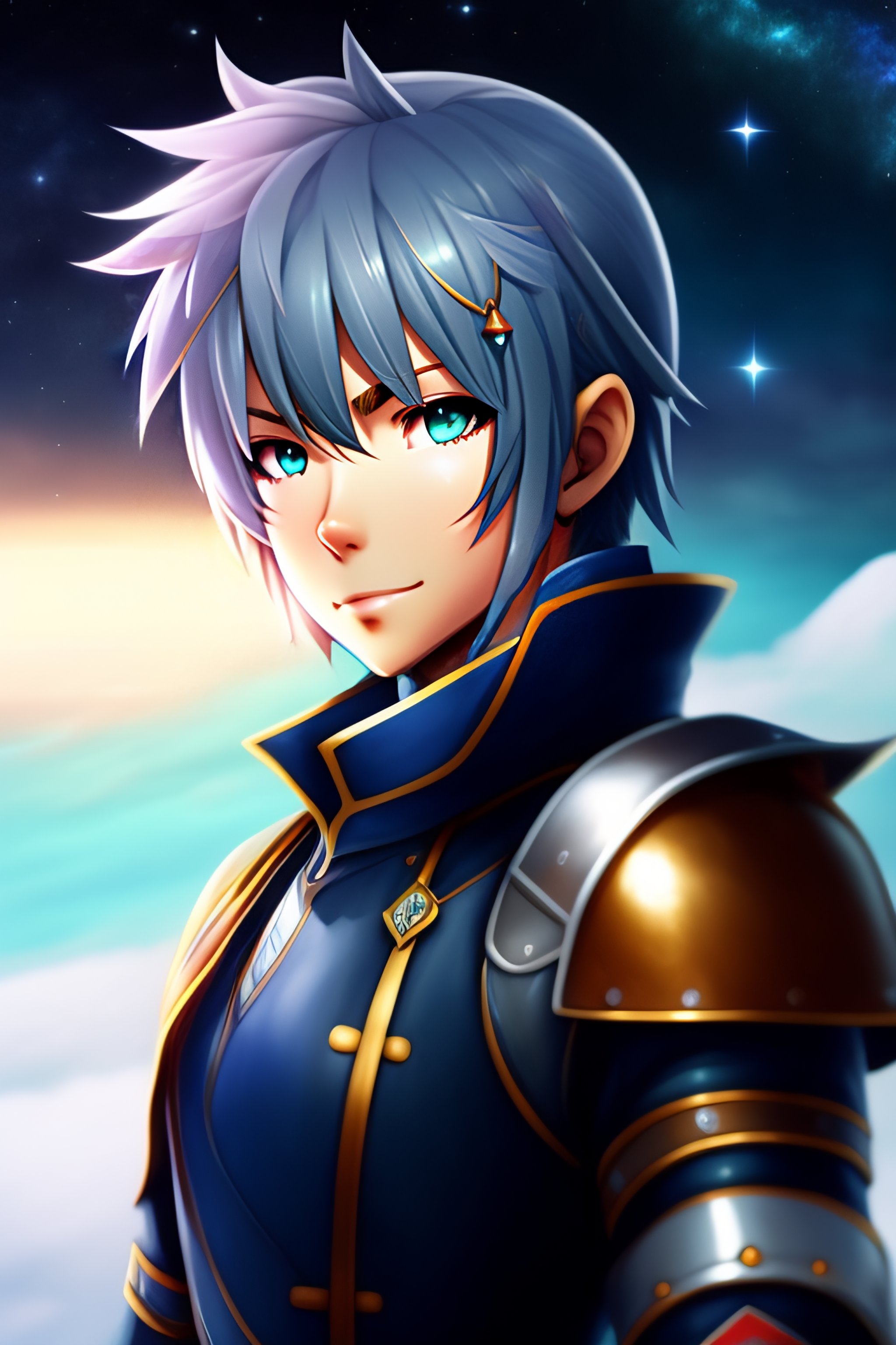 Lexica - Protrait, riku from kingdom hearts, sakimichan, grey hair ...