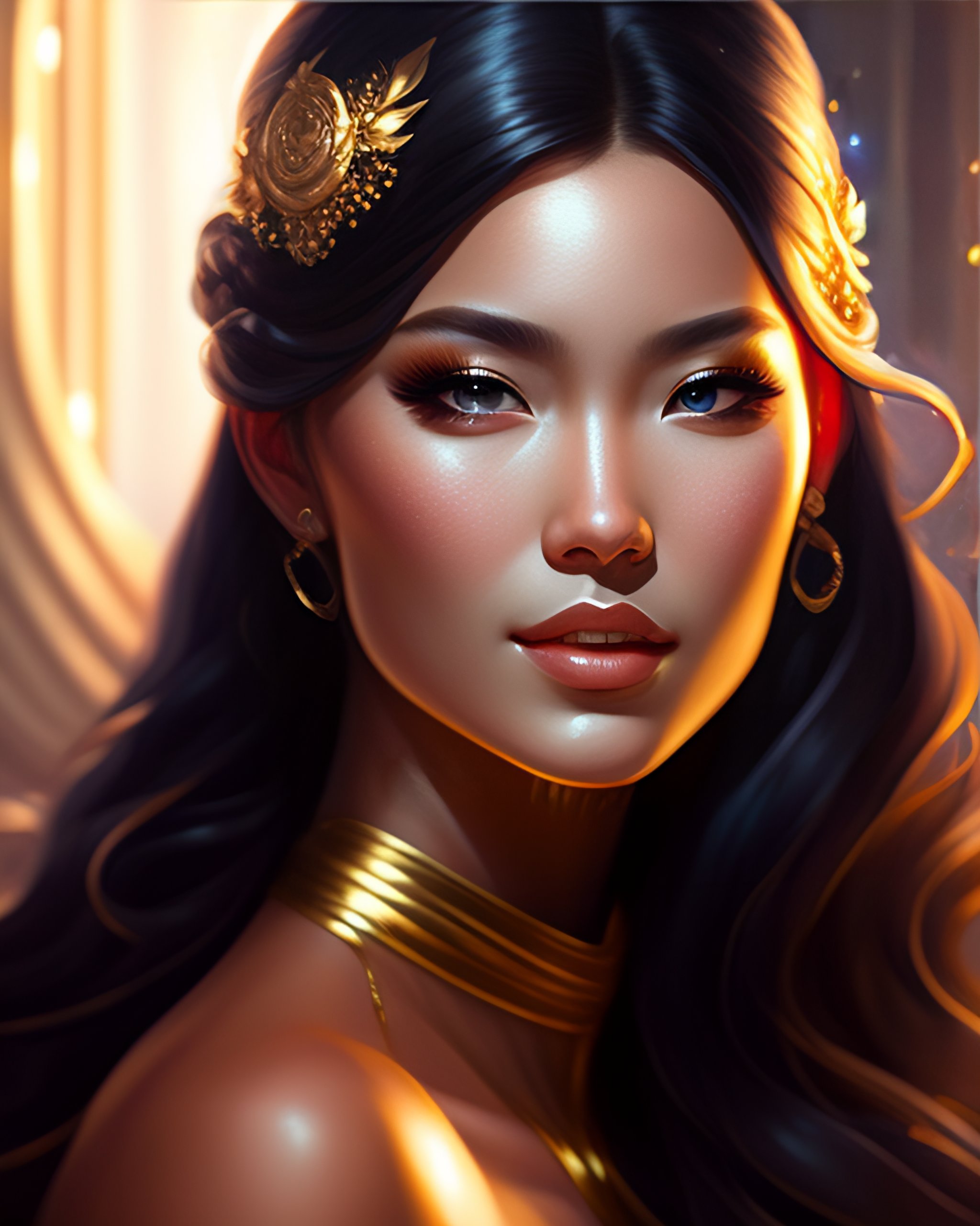 Lexica - Detailed portrait of a gorgeous sorceress princess with a ...
