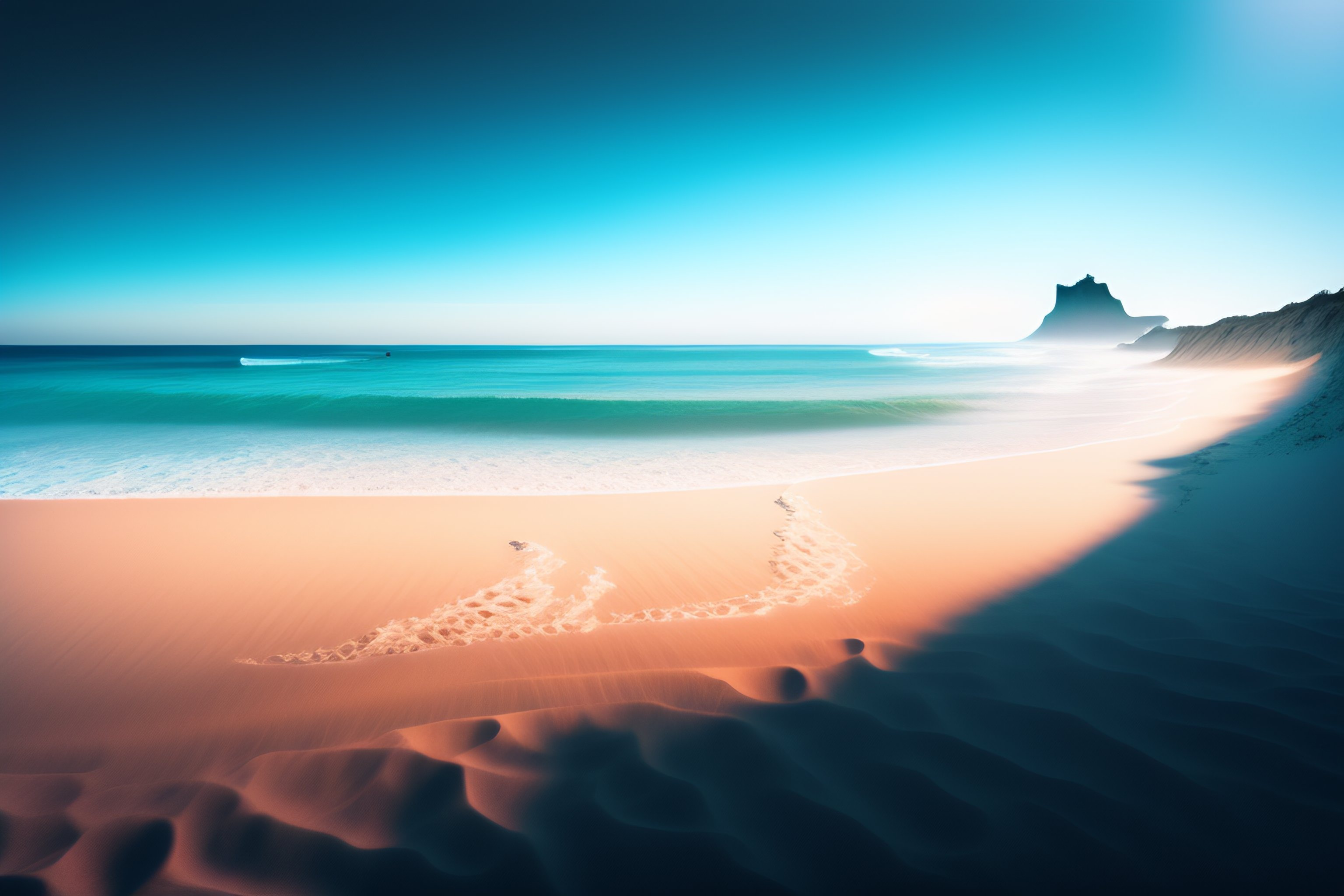 Lexica - Hellscape of the beach album cover, modern, film, soft ...