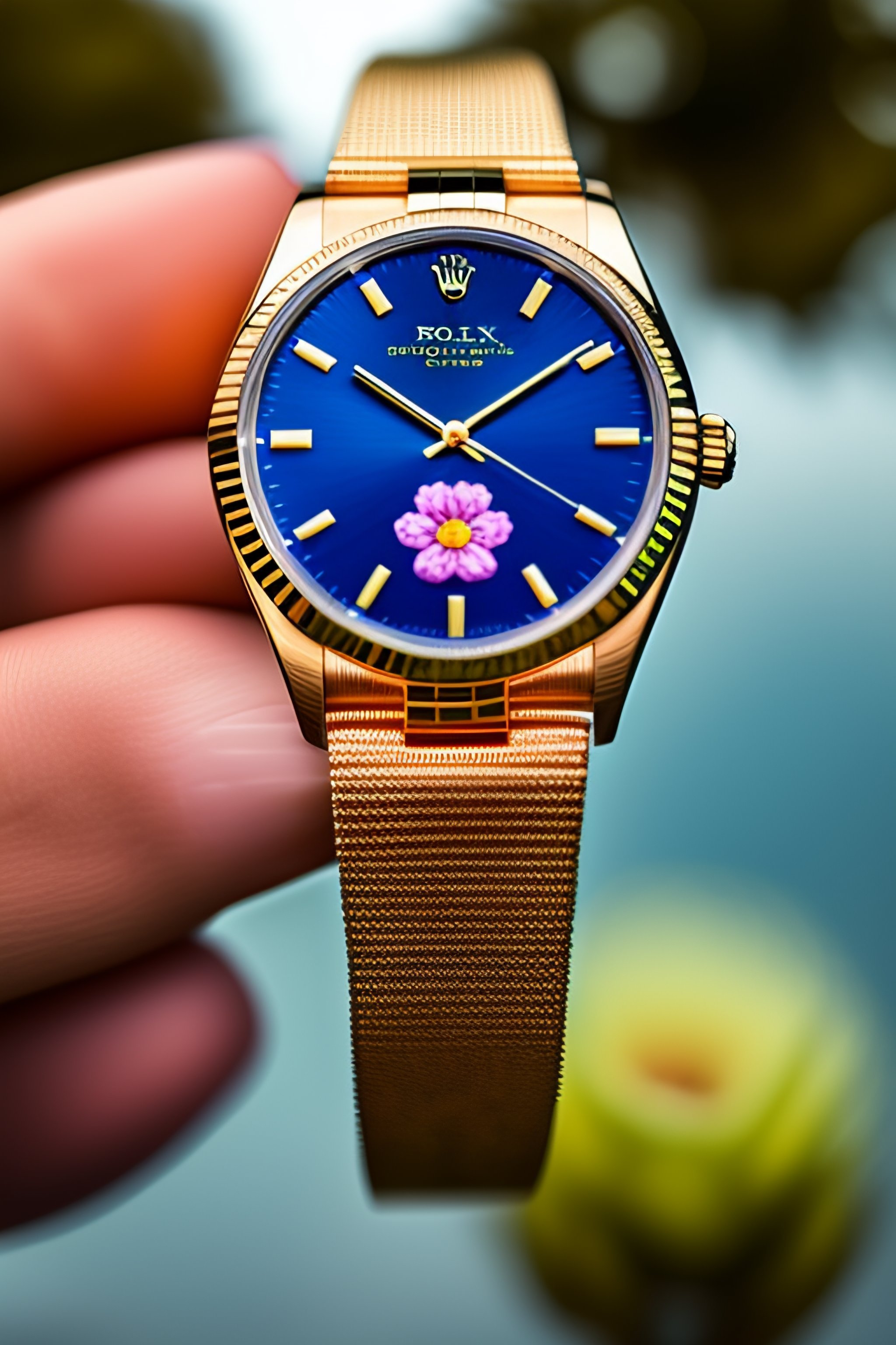Lexica - Rolex with a flower clock face