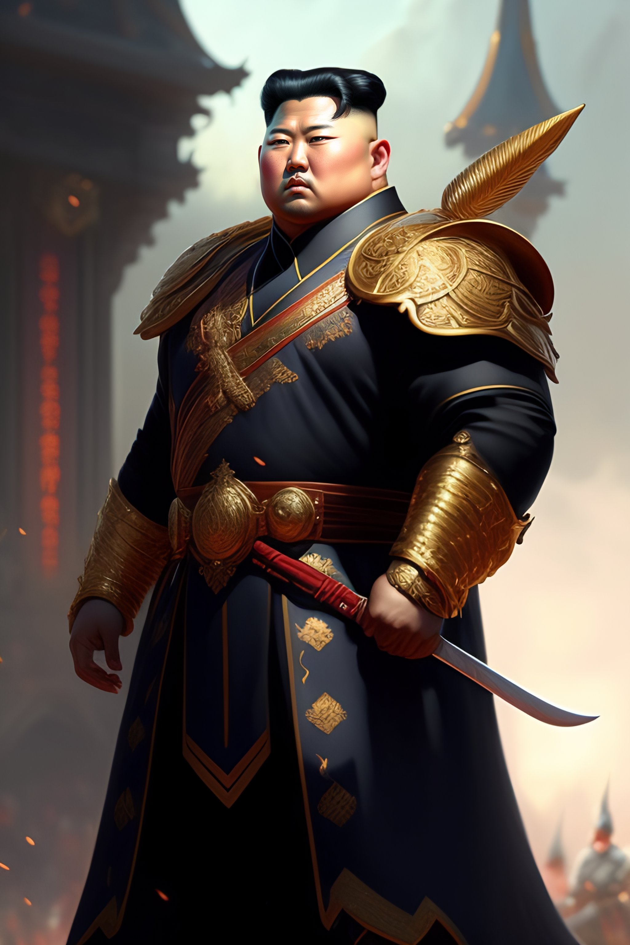 Lexica - Kim Jong-un as a warrior, d & d, fantasy, intricate, elegant ...