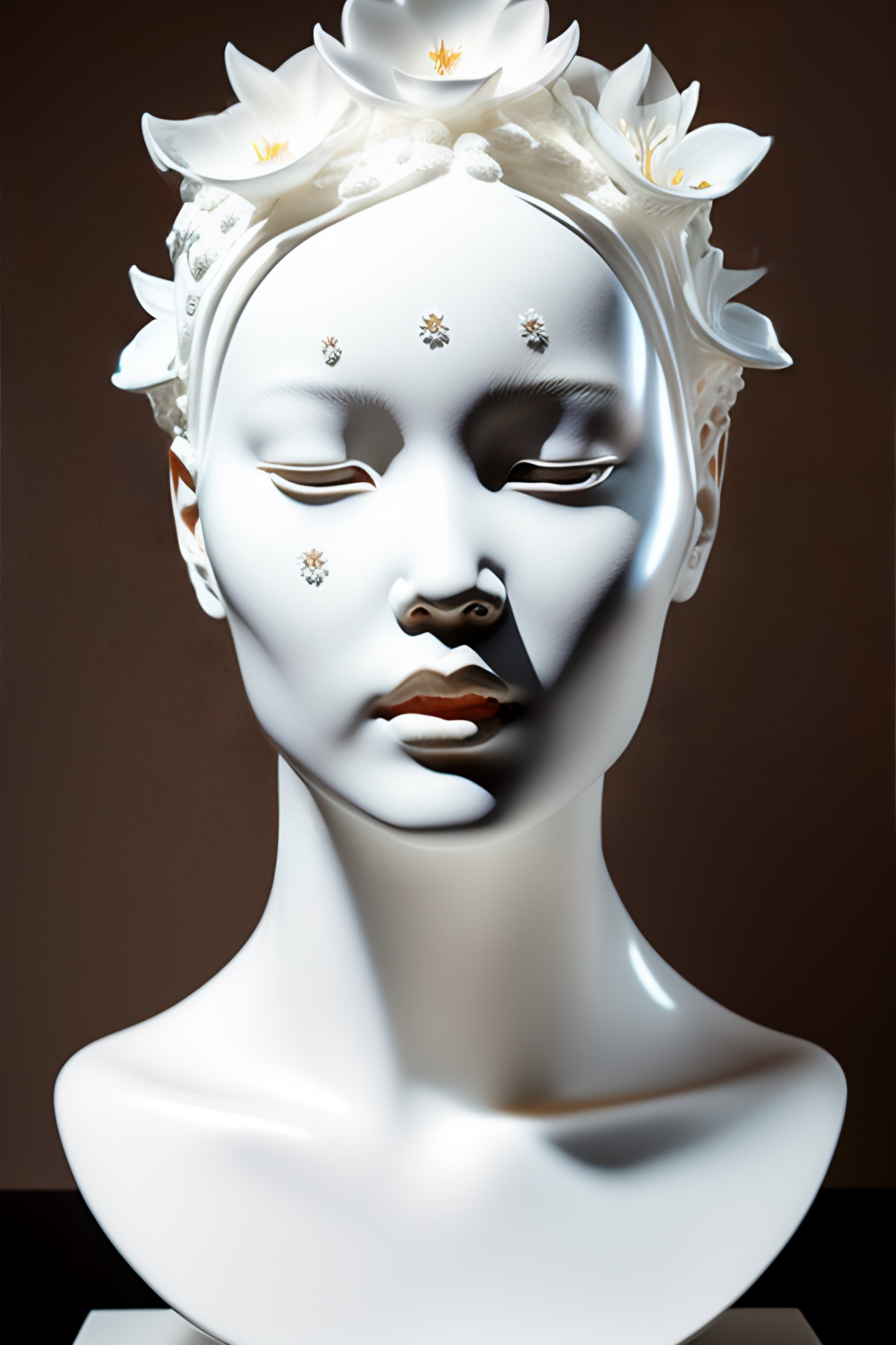Lexica - Full body, beautiful female porcelain sculpture by daniel ...