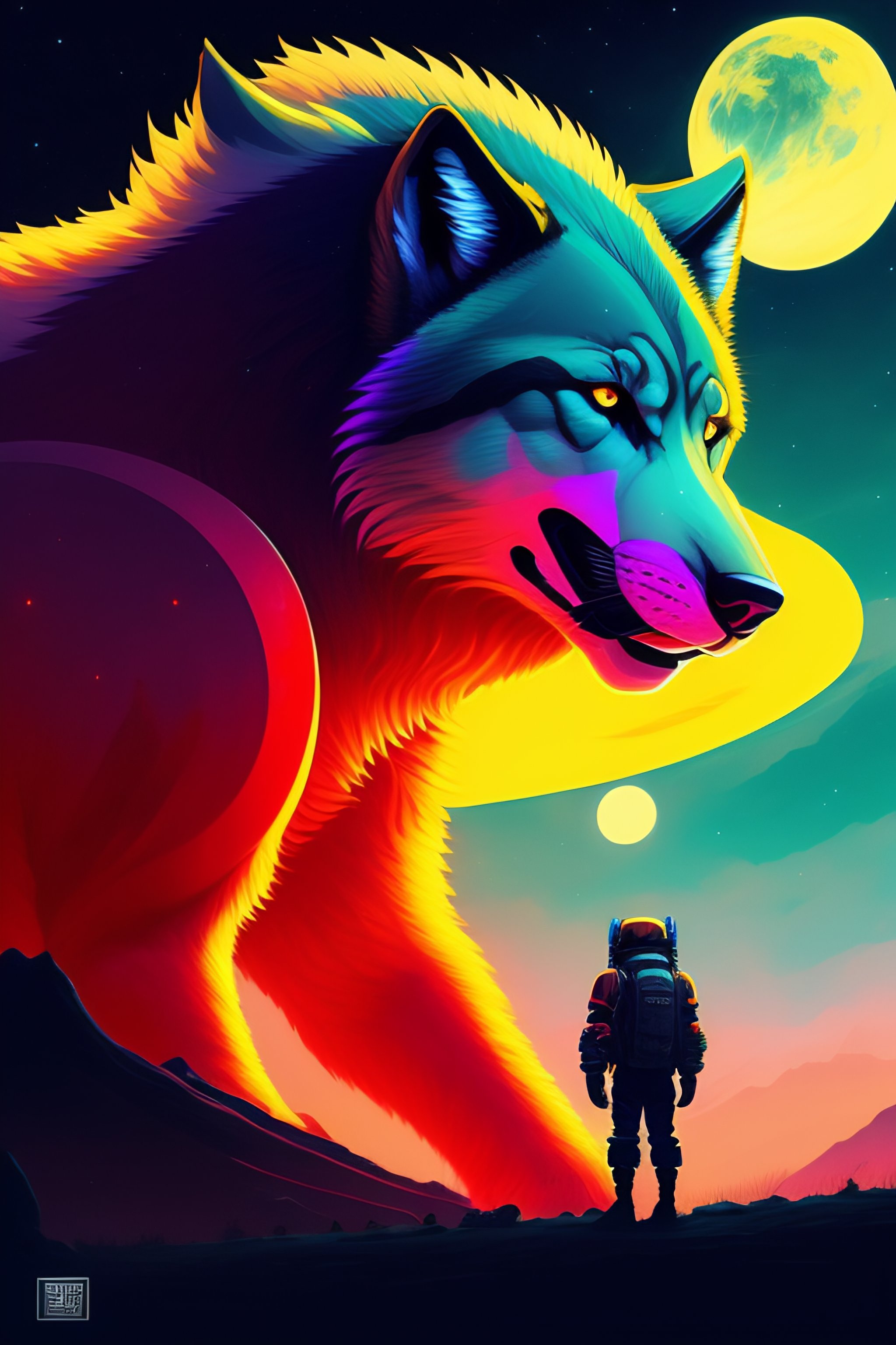 Lexica - Photo of fusion of a huge savage wolf monster with an alien in ...