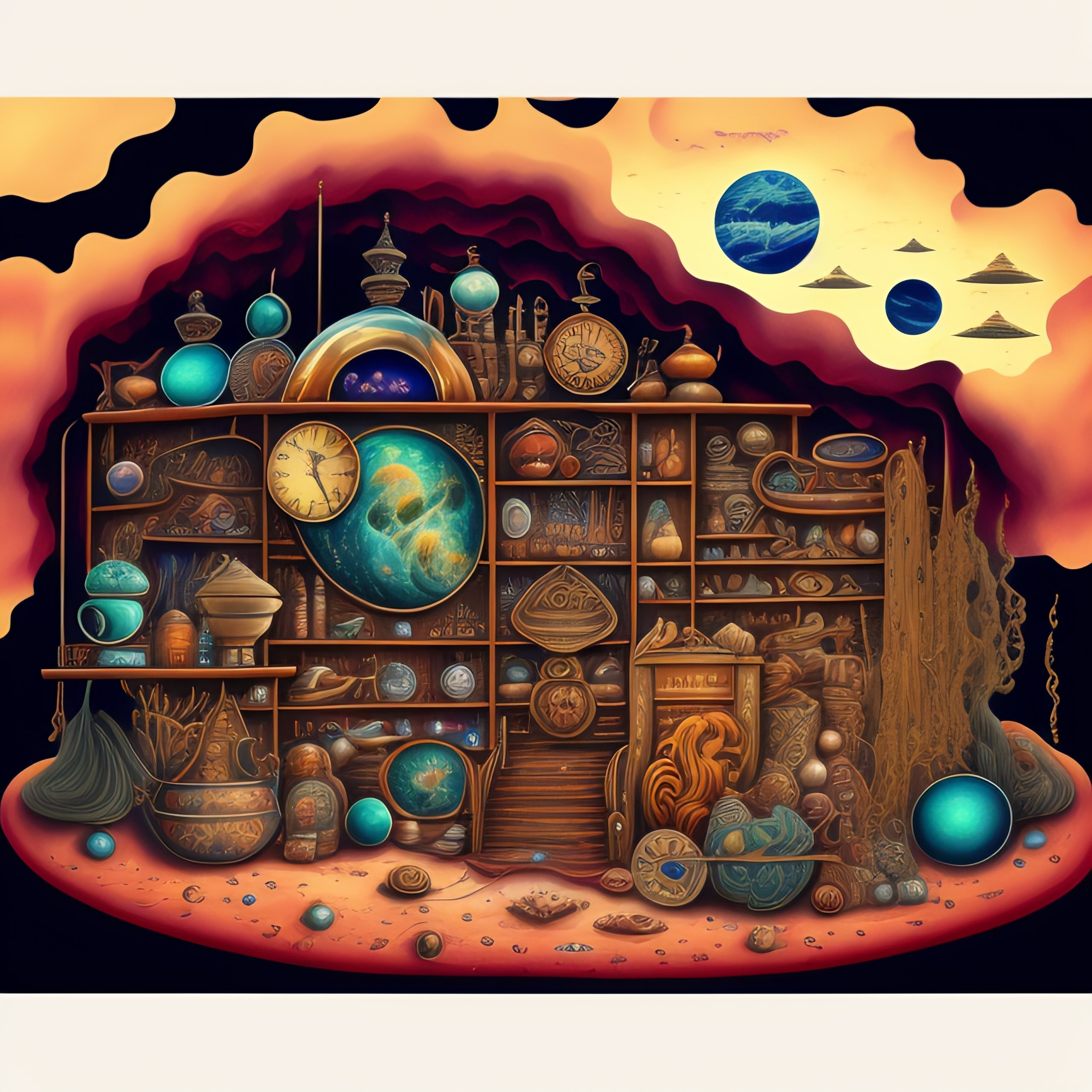 Lexica - Messy surreal hand-drawn painting of a chaotic surreal ...