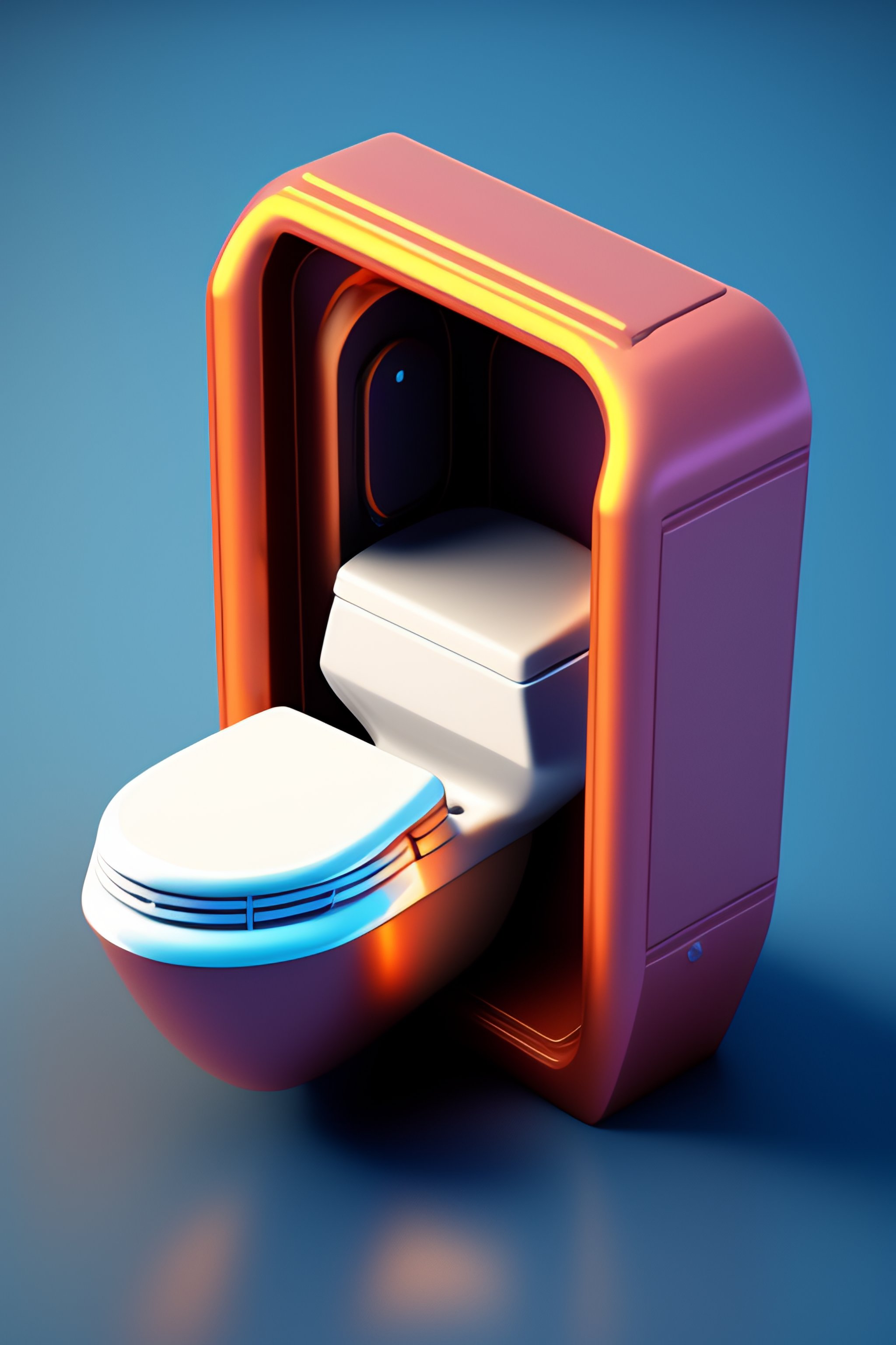 Lexica - 3d isometric image of a toilet in a spaceship in star-wars