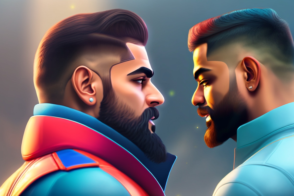 Lexica - Ms Dhoni Talking To Virat Kohli, 8k Ultra, realistic vector art