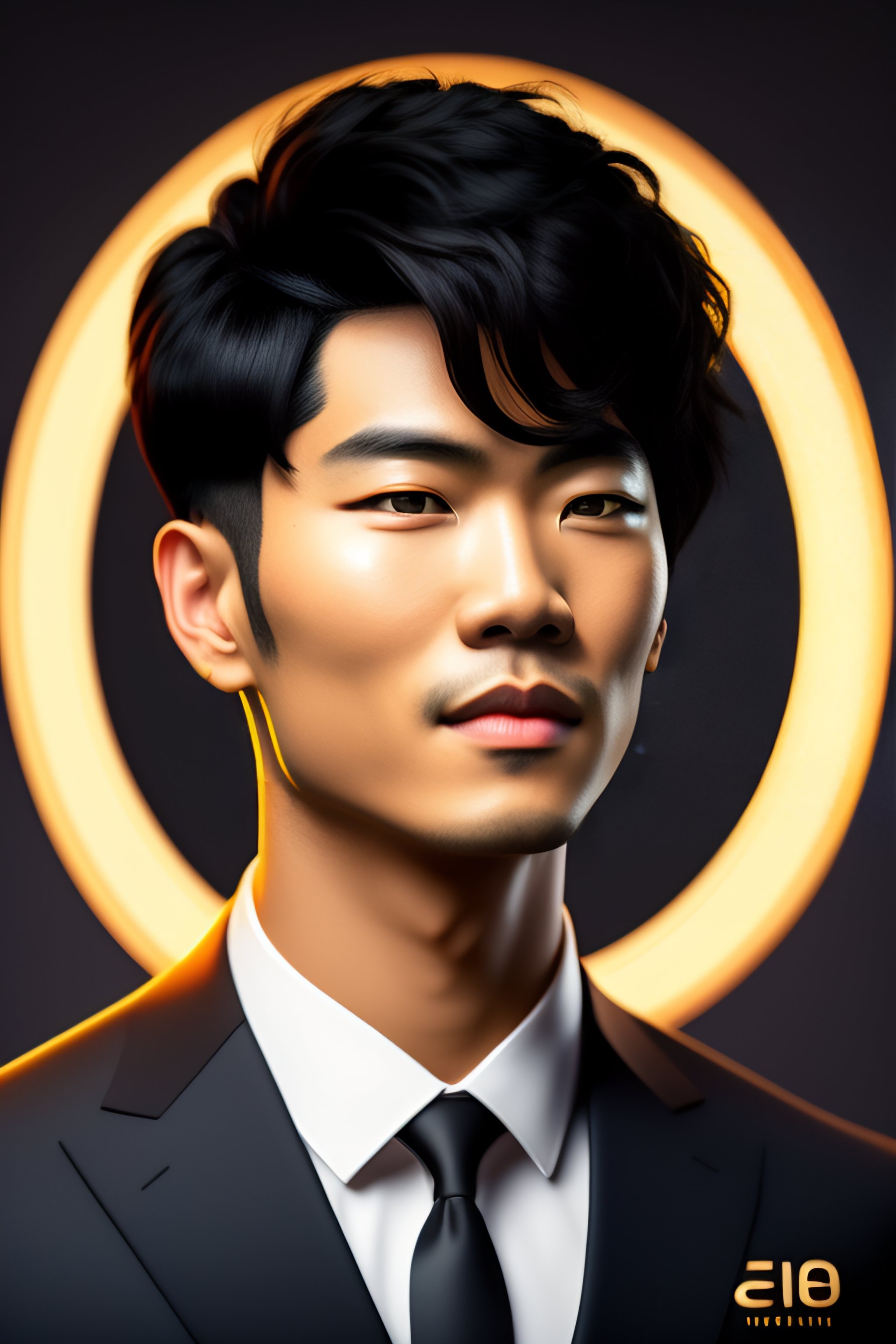 Lexica - Portrait anime black hair guy short hair sharp fine face glass ...