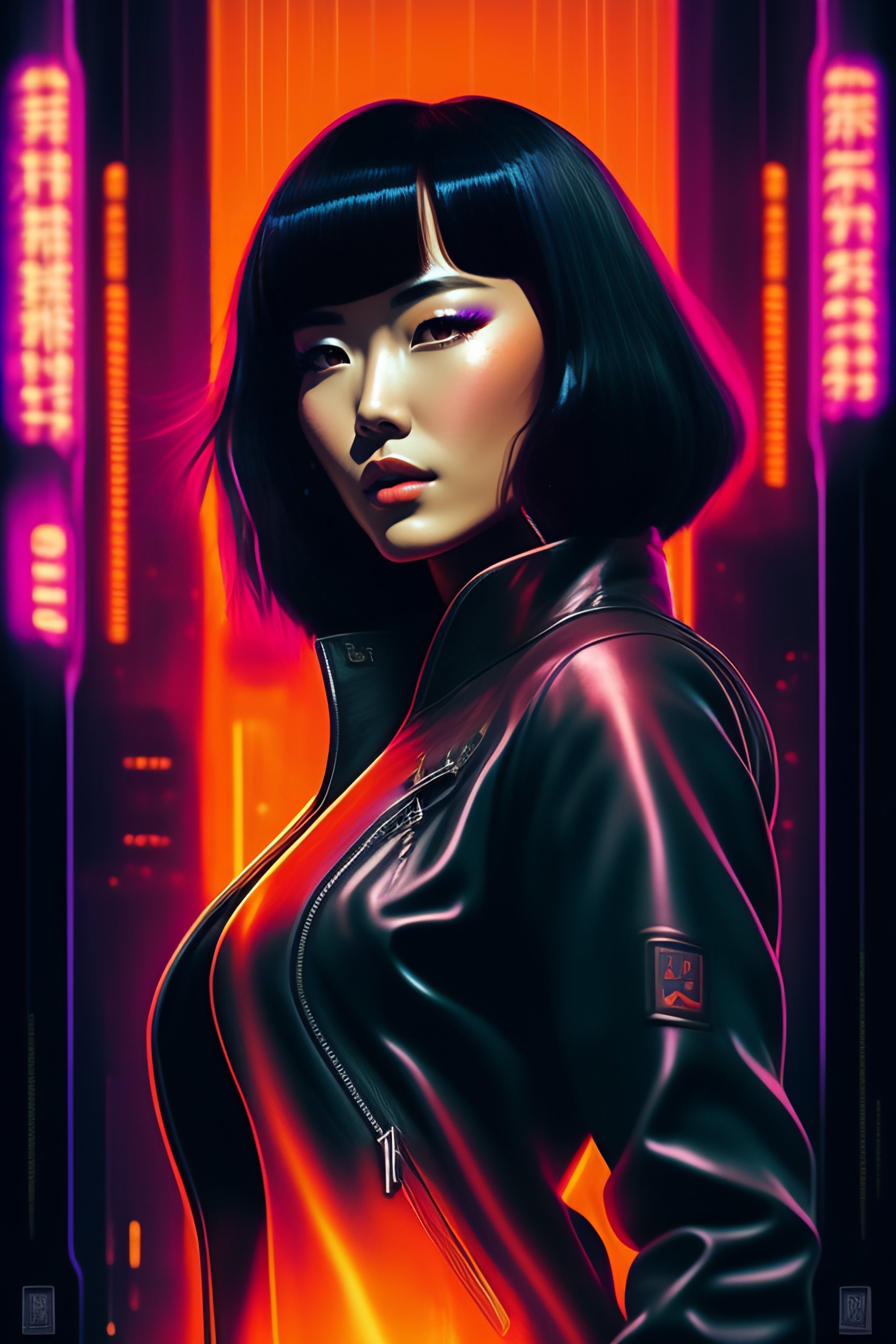 Lexica - Motoko Kusanagi in Blade Runner 2049, neo noir, cyberpunk ...