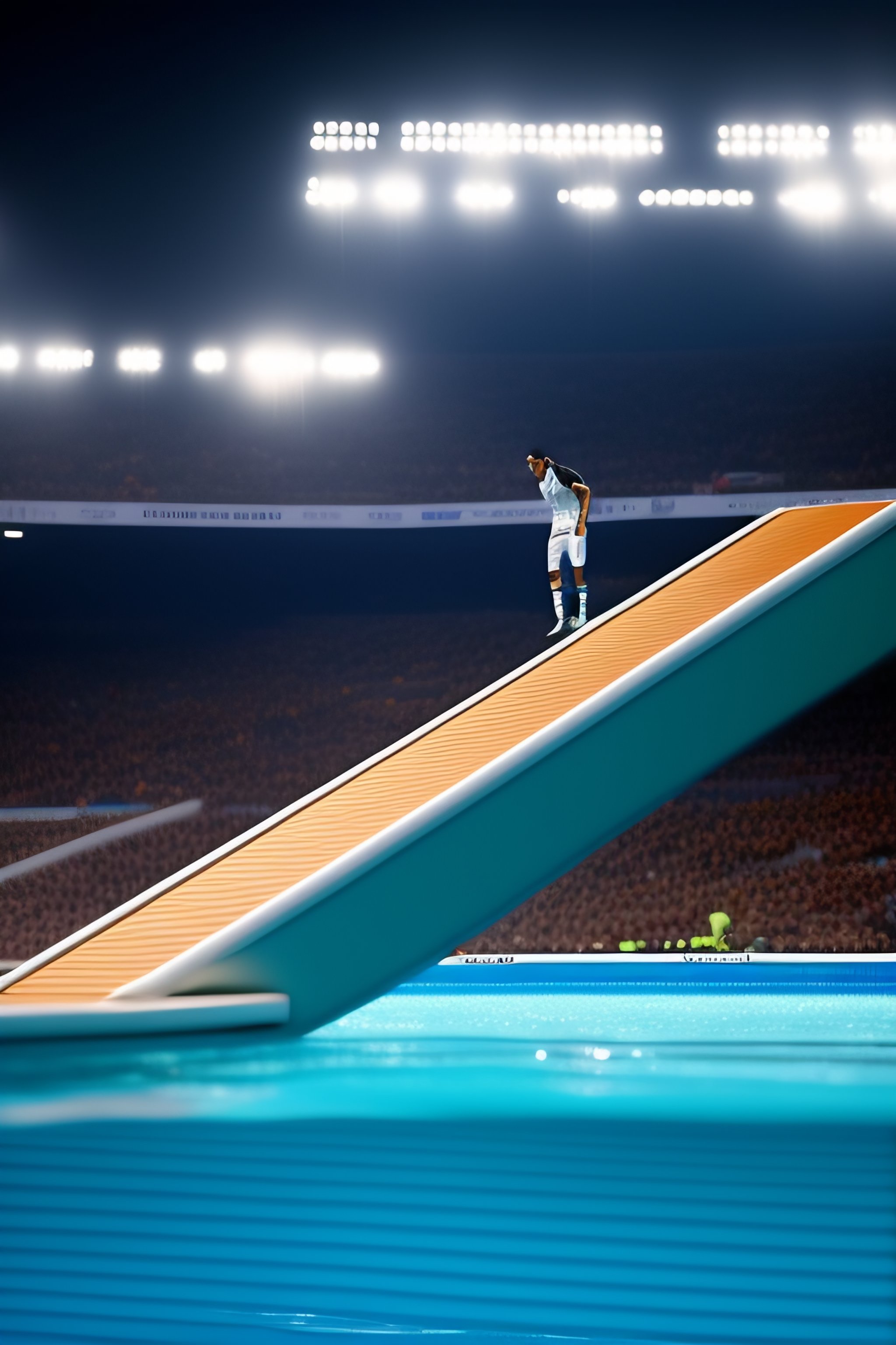 Lexica - Cristiano ronaldo at the top of a diving board