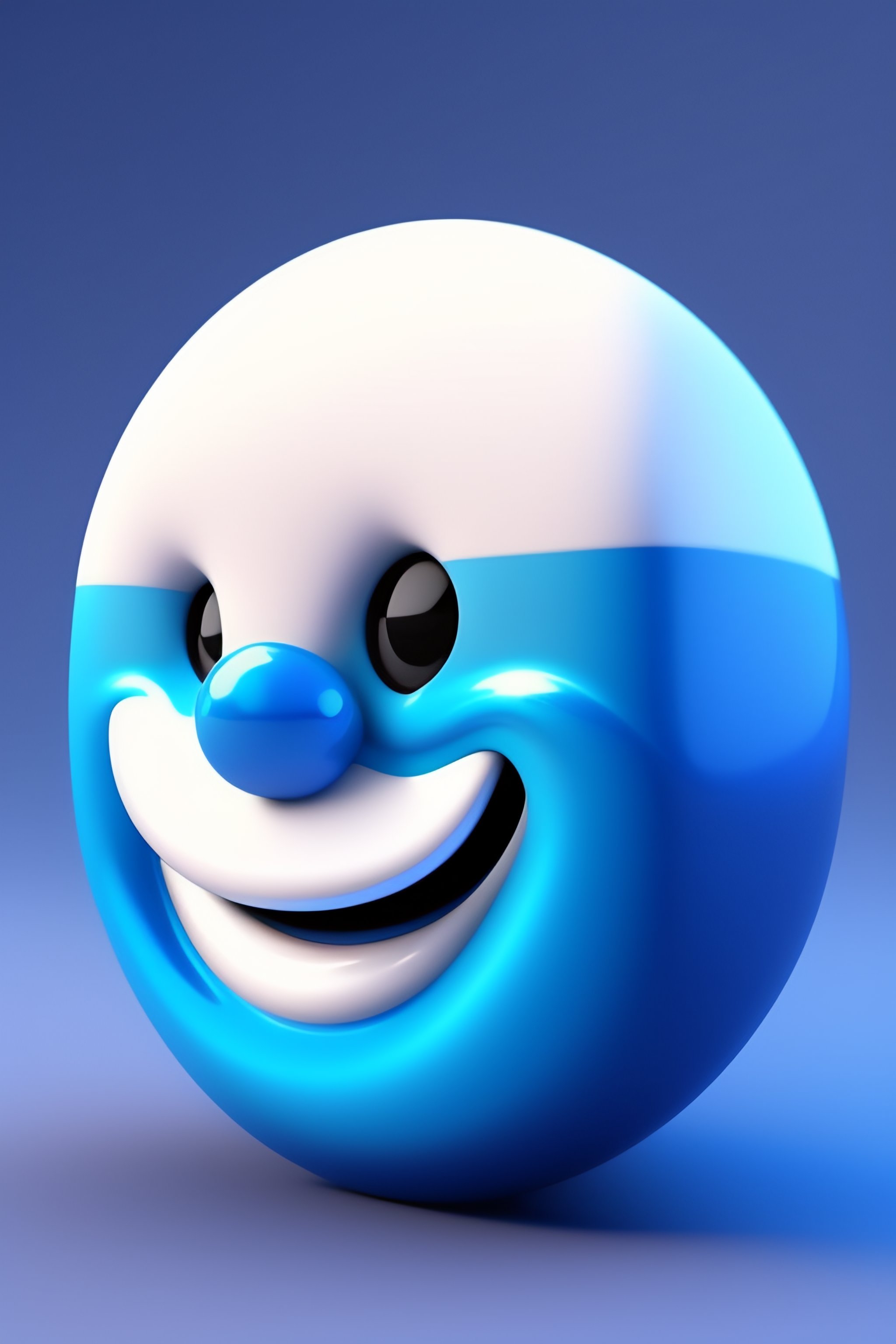 Lexica - A 3d blue cartoon face car smiling, fantasy, cute, dreamlike ...
