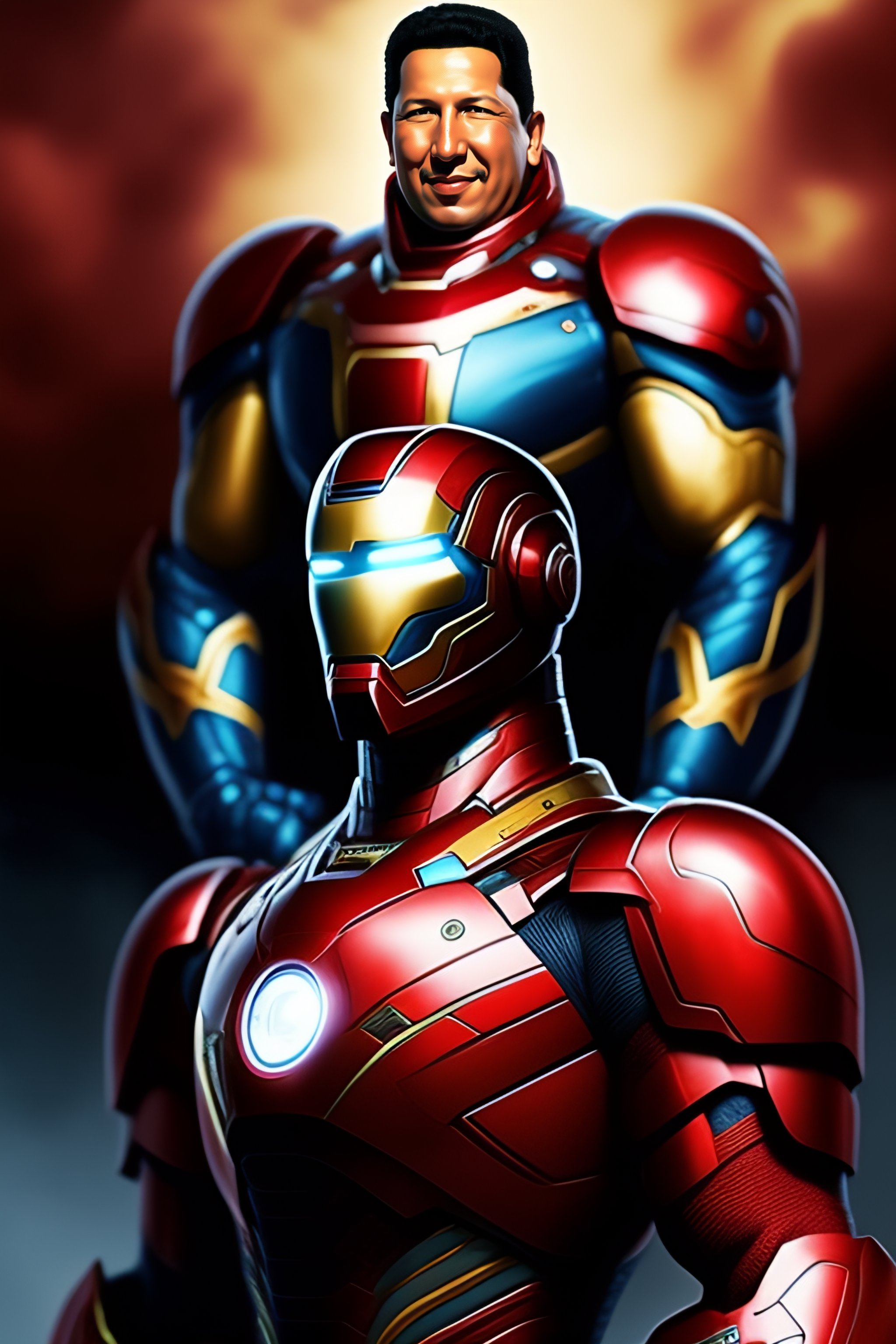 Lexica - Hugo Chavez in Ironman gear