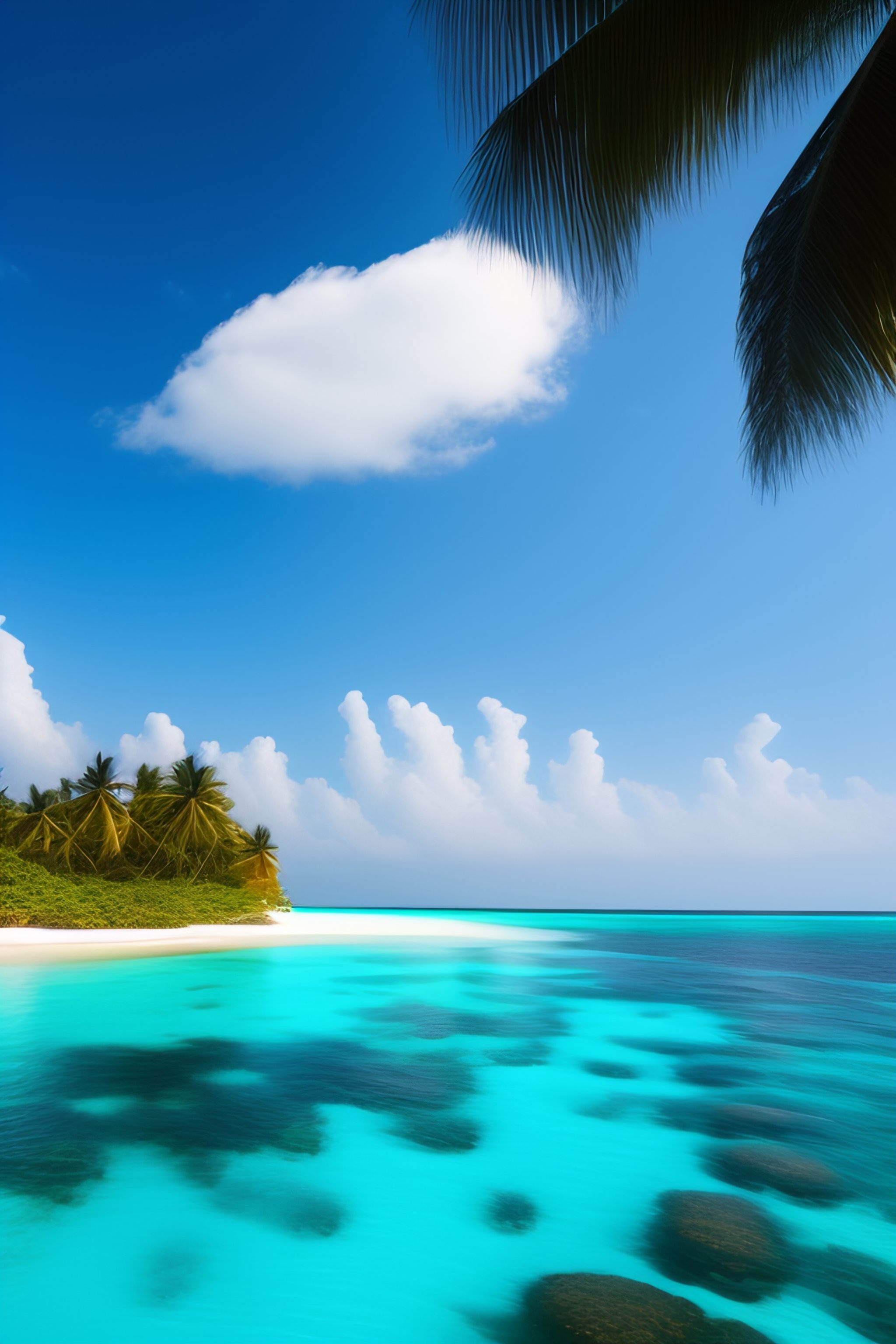 Lexica - Sea sun blue sky maldives realistic