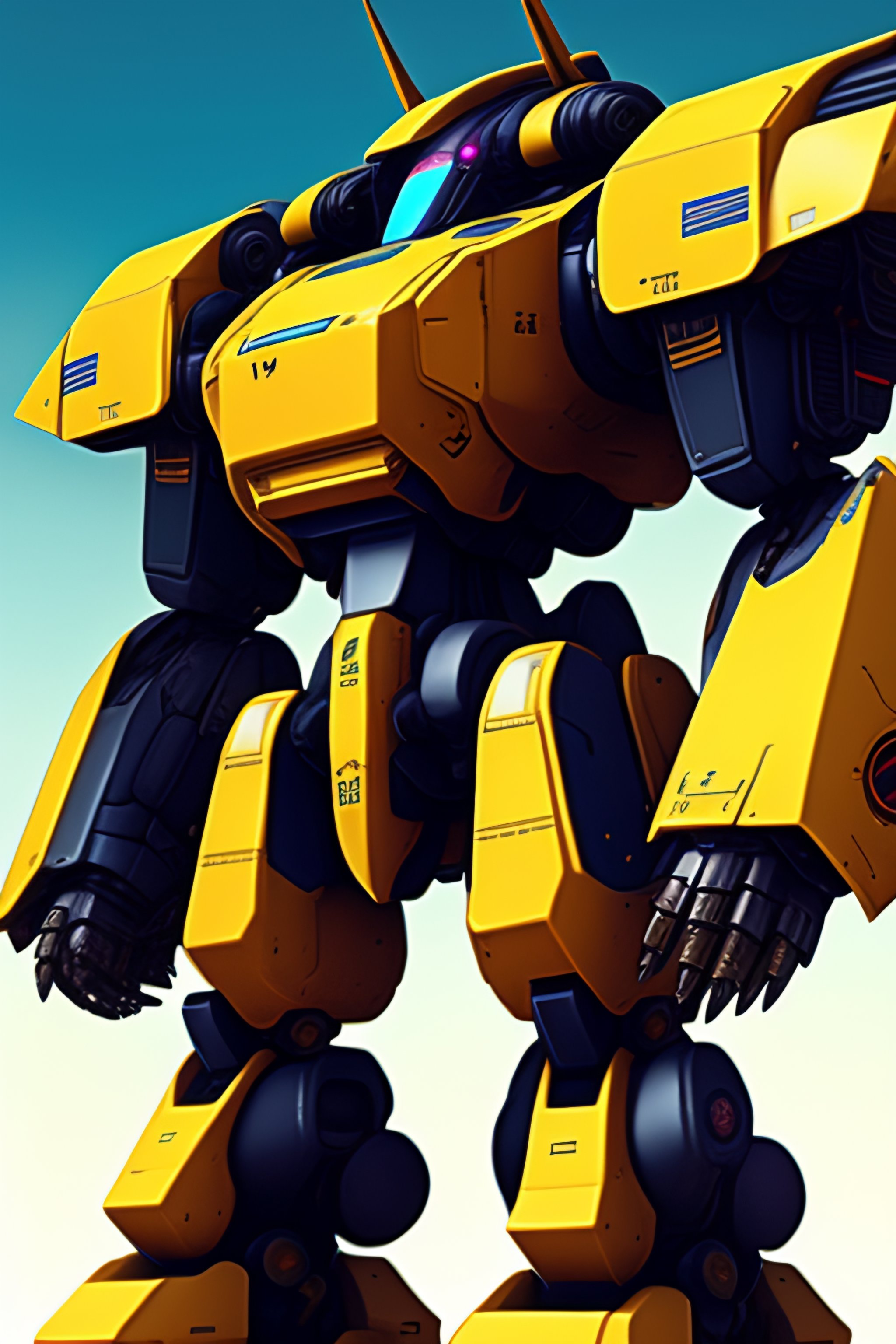 Lexica - Giant mobile armor mecha neo zeon blueprint highly detailed