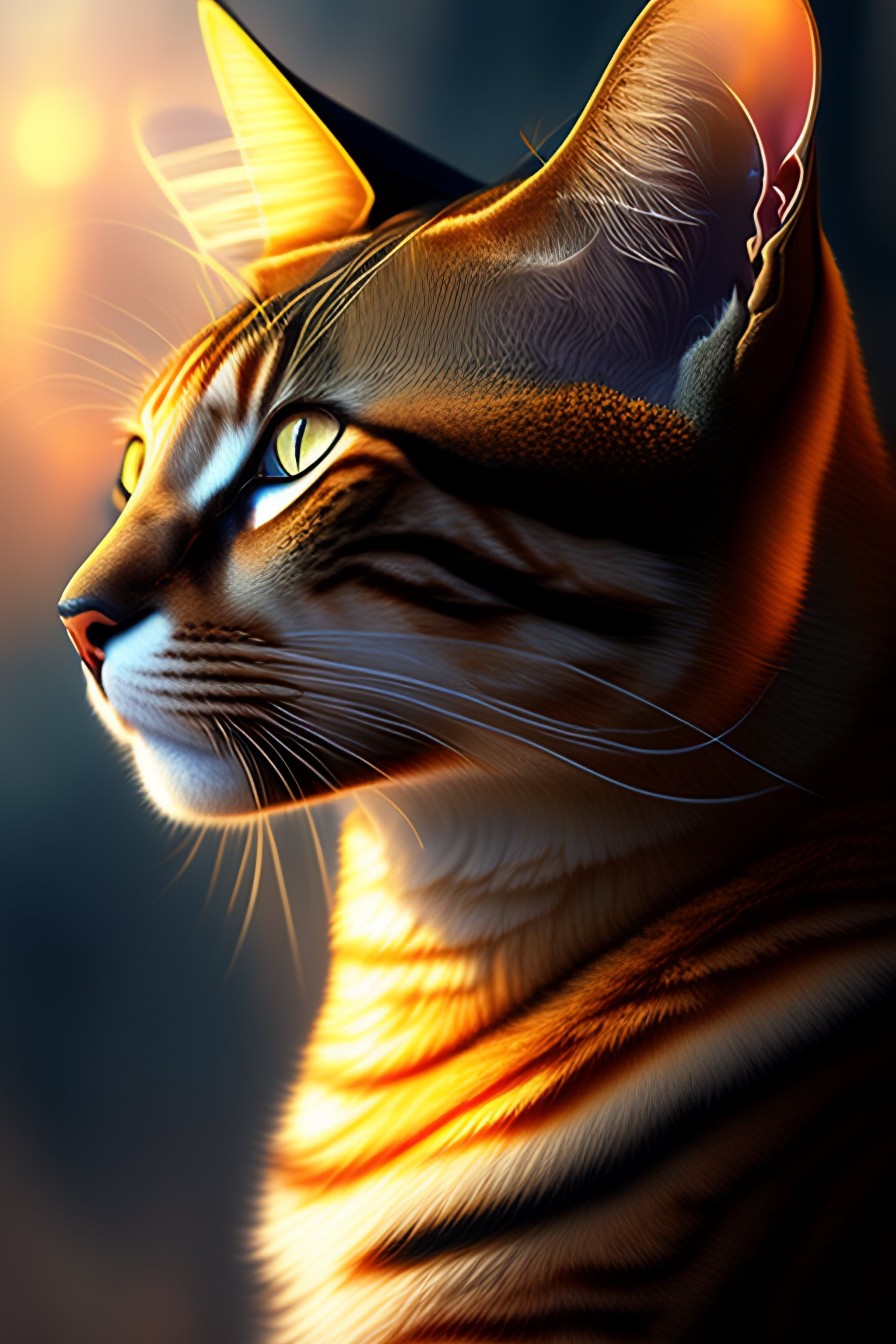 Lexica - A majestic cat warrior