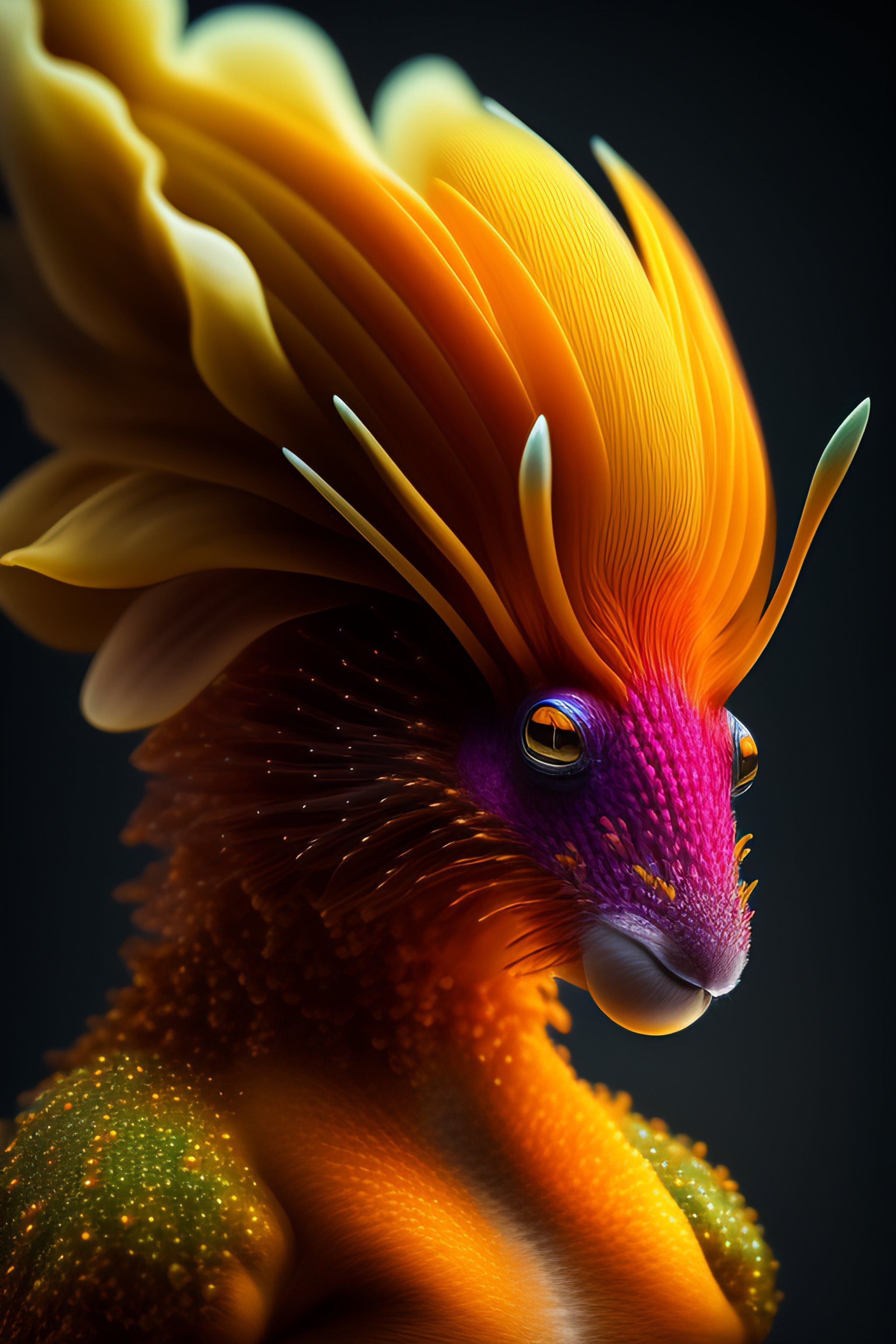 Lexica - Realistic portrait of a spore beast