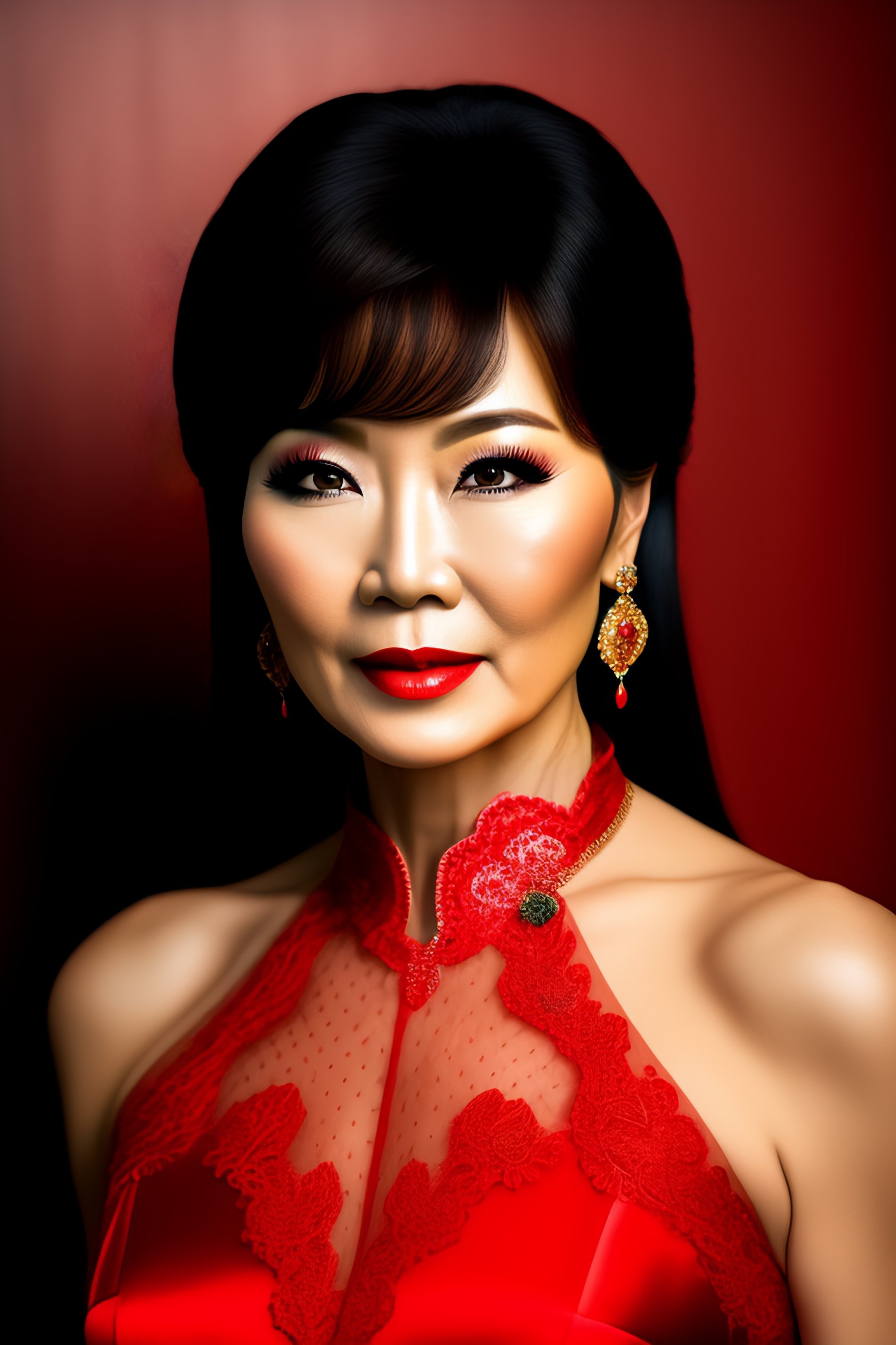 Lexica Full Body Photo Portrait Of Hot Attractive Middle Aged Korean Female Glamour Housewife